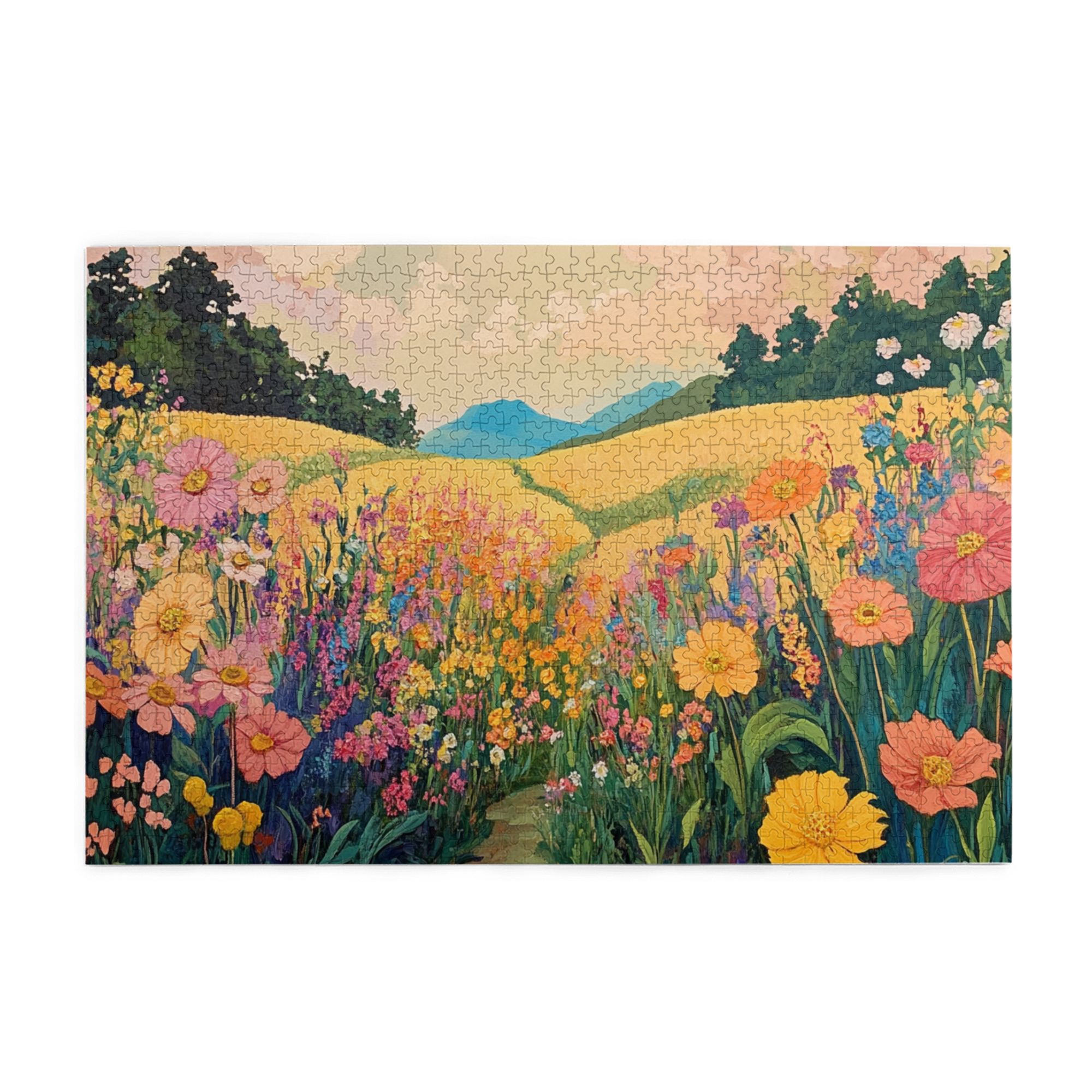 1000 PCS Autumn Wheat Fields And Gardens Jigsaw Puzzles 1000 Pieces ...