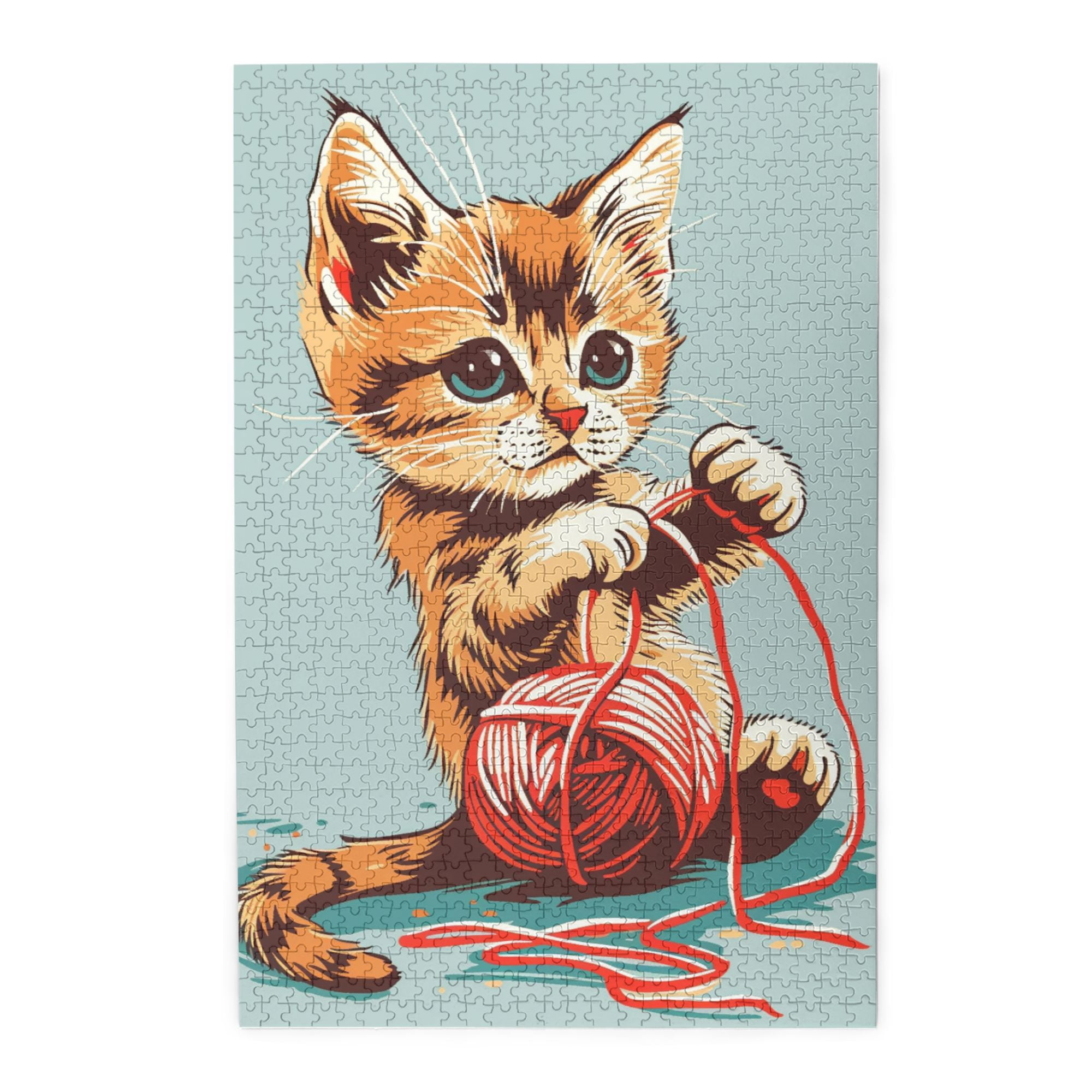 1000 PCS Cat and knitting wool ball Wooden Puzzle 1000 Piece,Creative ...