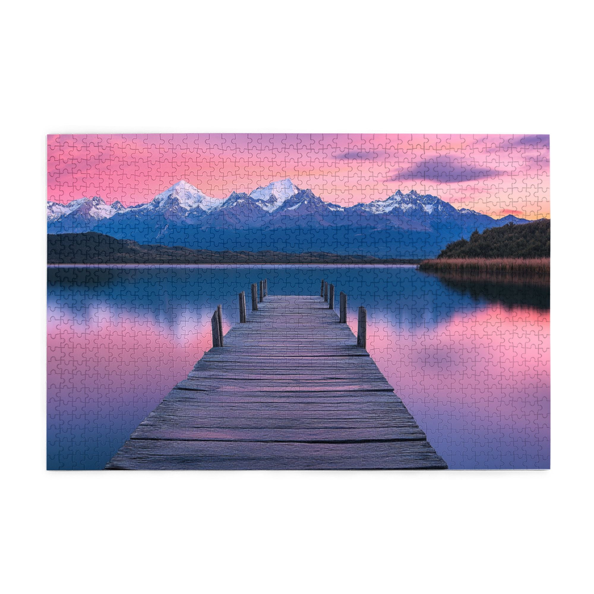 1000 PCS Charm Snow Mountain Lake Scenery 1000 piece puzzle for adults ...