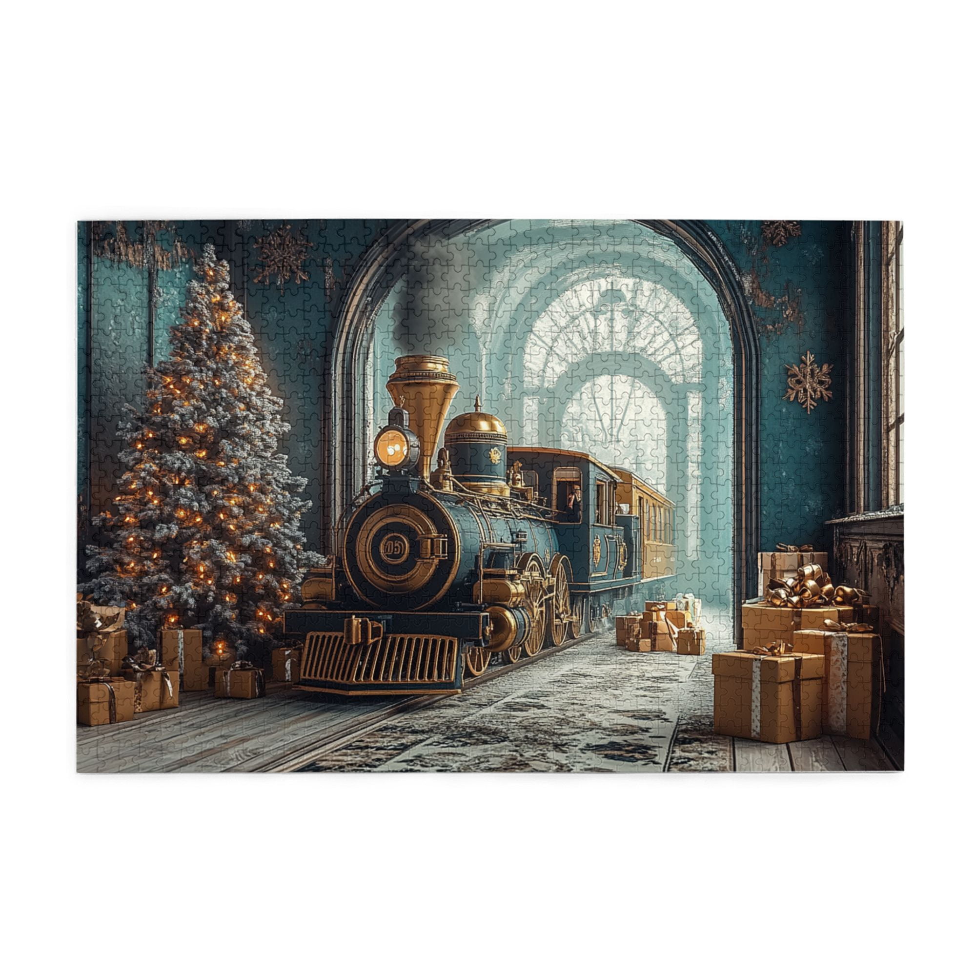 1000 PCS Christmas train entering the station puzzles for adults 1000 ...