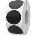 1000 PCS Circle Dots Stickers 1.5 Inch Vinyl Black Round Labels ...