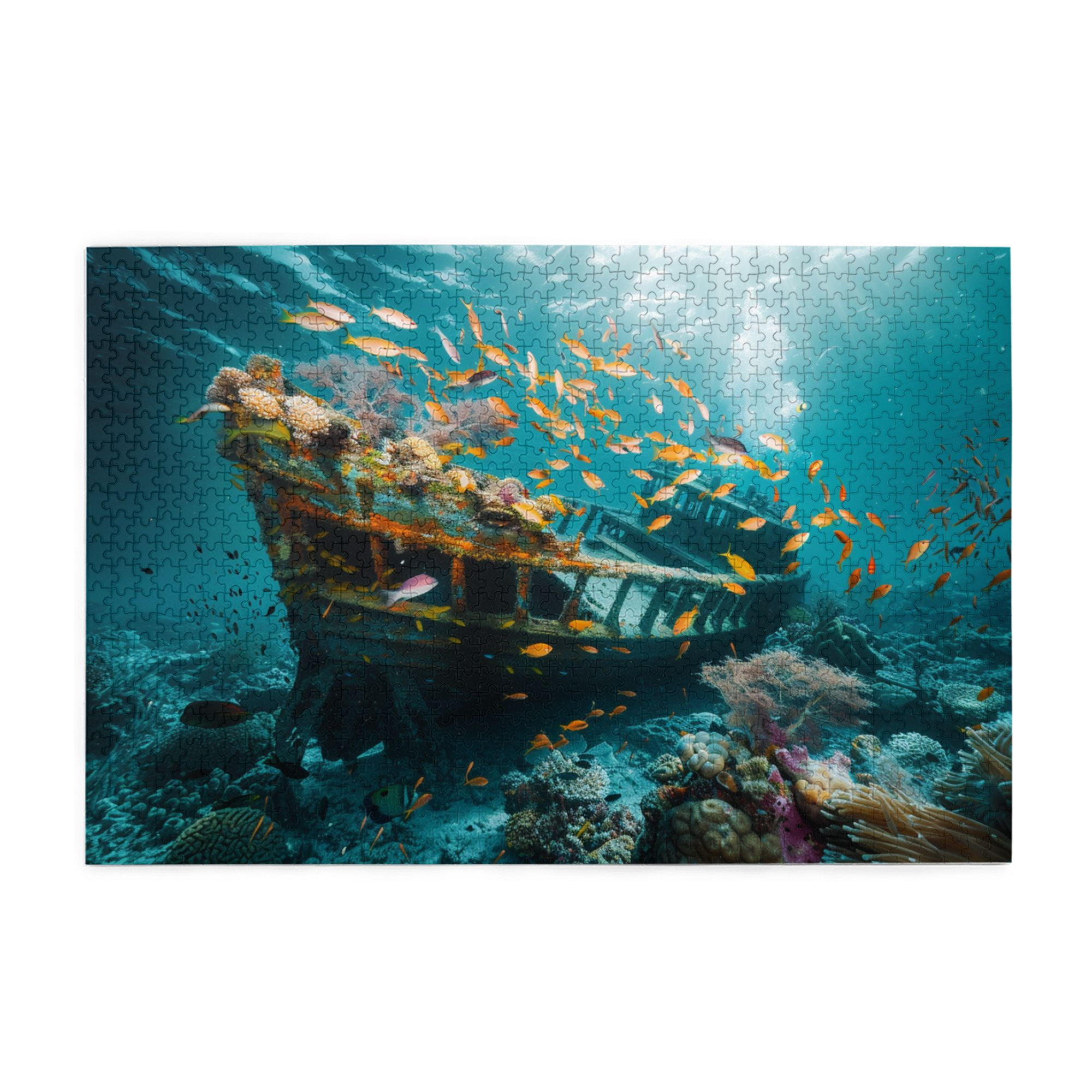 1000 PCS Classic Underwater shipwrecks and fish 1000 piece Wooden ...