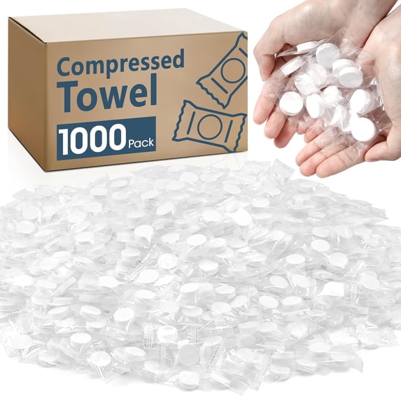 1000 PCS Compressed Towel, Mini Compressed Towel Tablets, Disposable ...