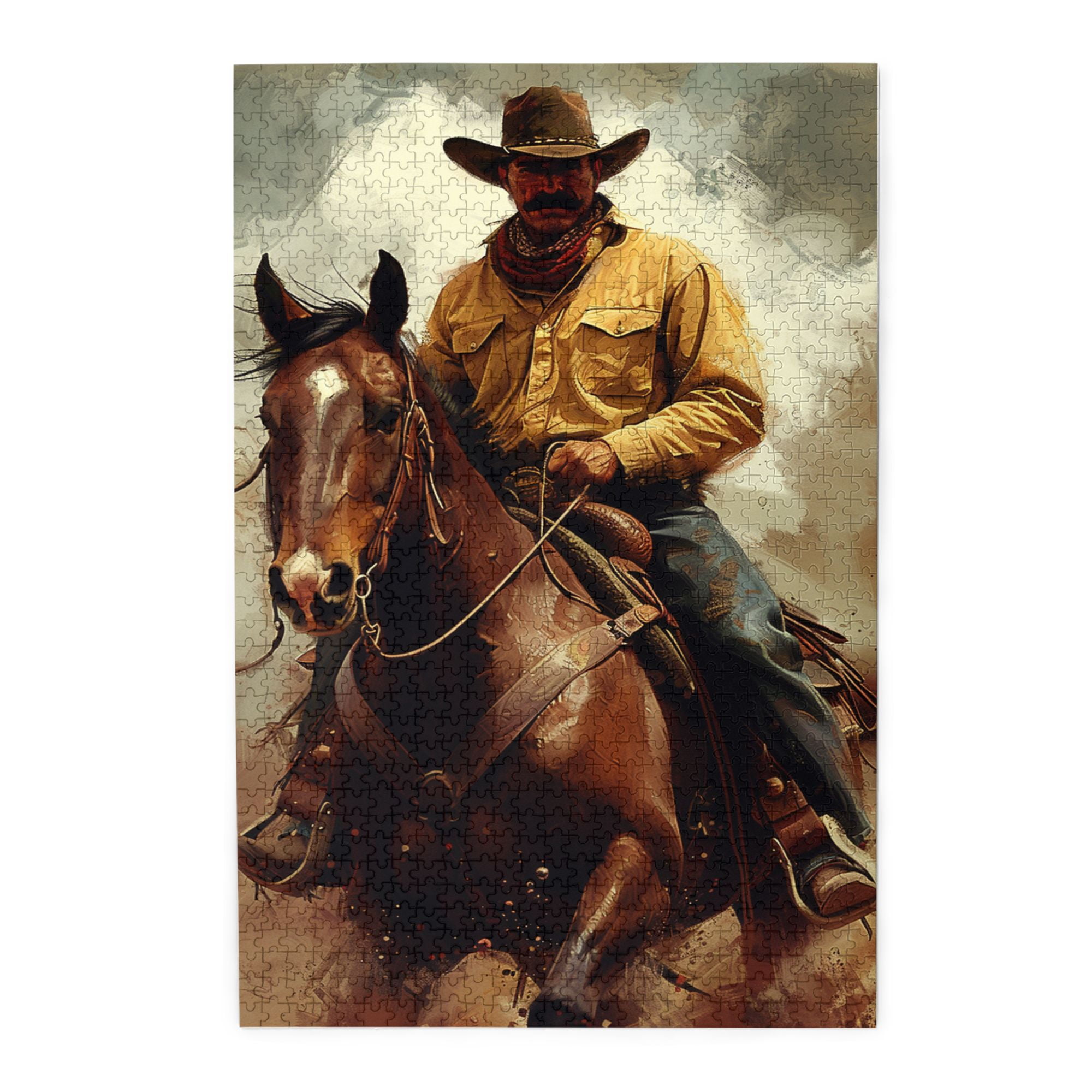 1000 PCS Cowboy On Horseback - 1000 Piece Jigsaw Puzzles,Unique ...