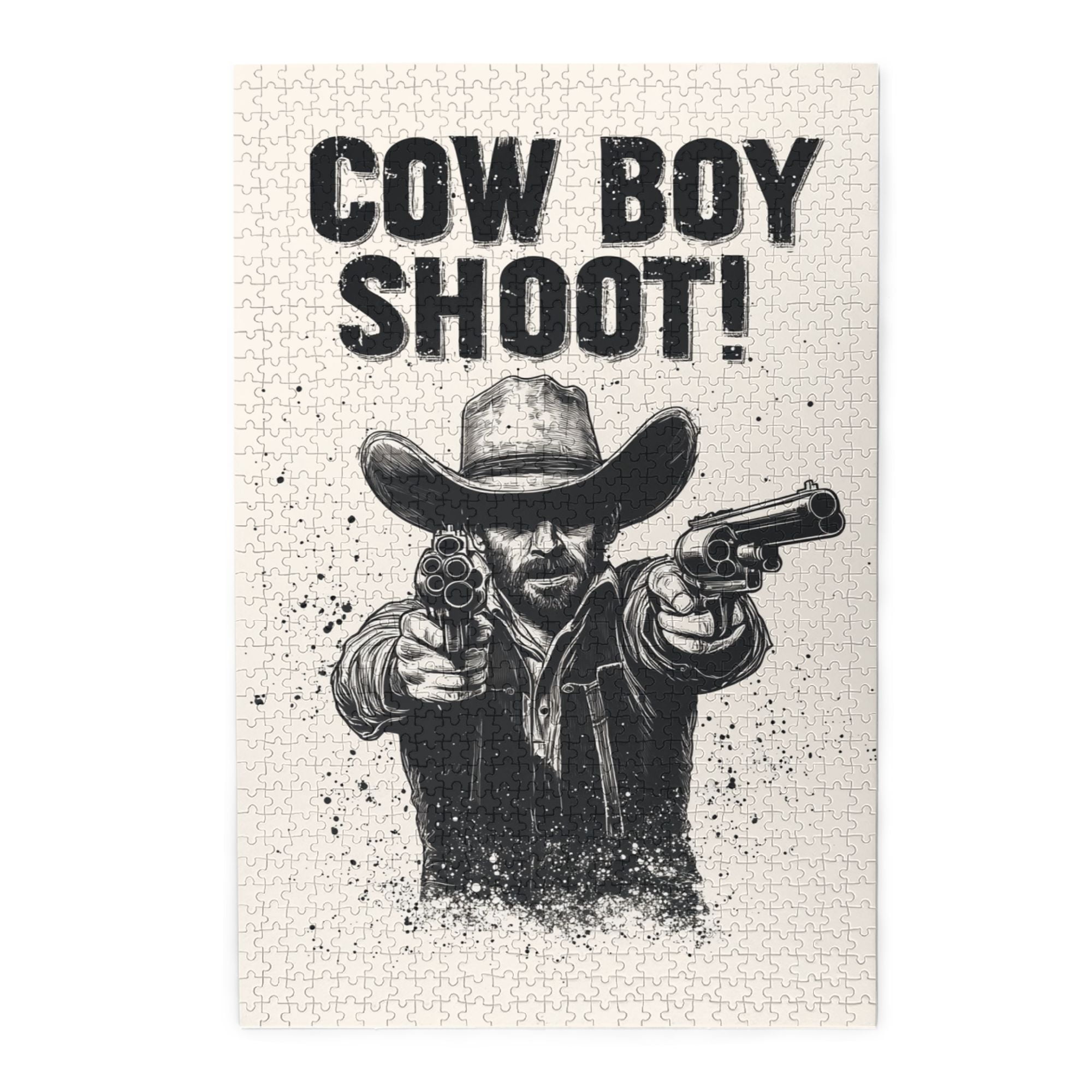 1000 PCS Cowboy shoot jigsaw puzzles 1000 pieces,Unique Artwork for ...