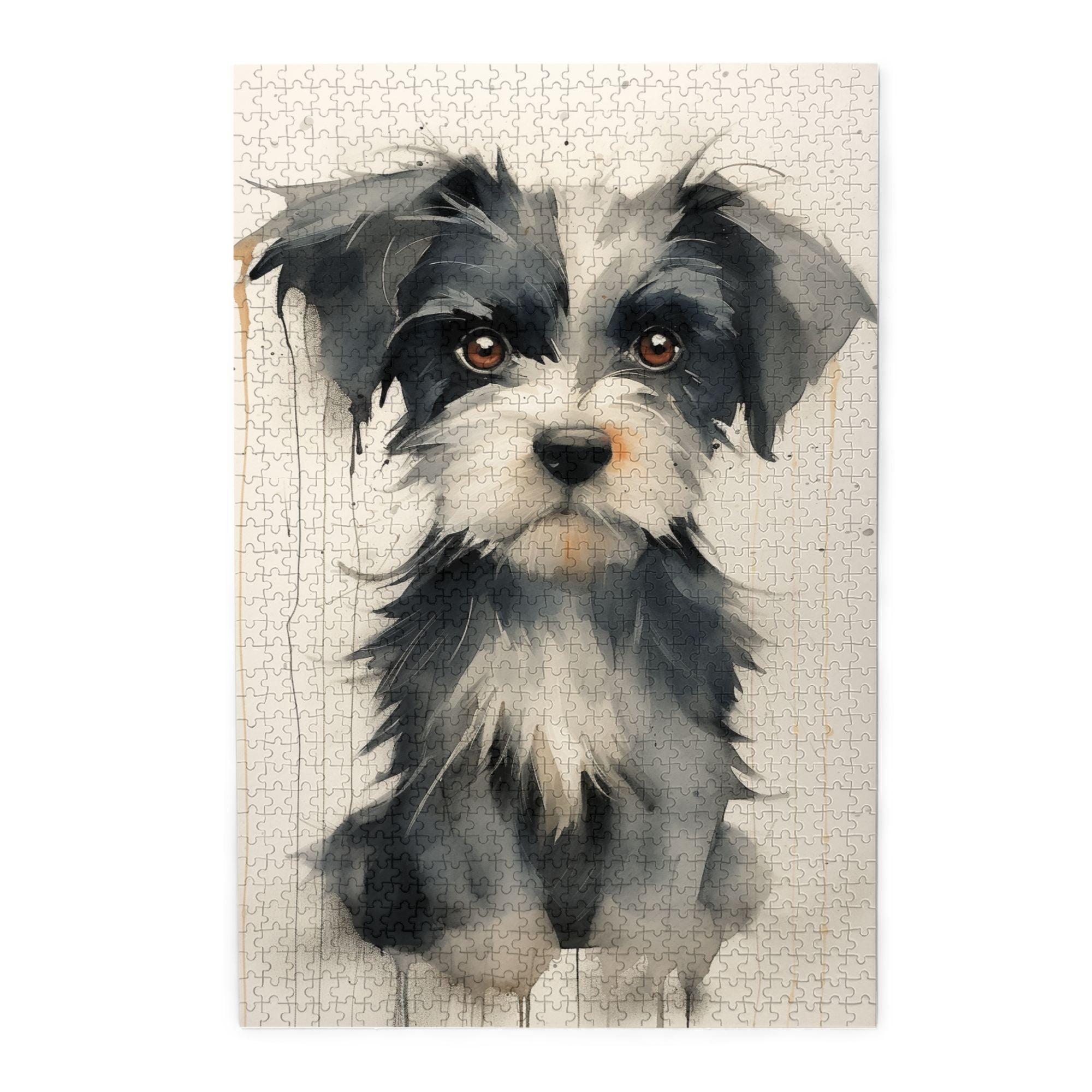 1000 PCS Cute Schnauzer 1000 Piece Vibrant Jigsaw Puzzle,Enjoy The ...