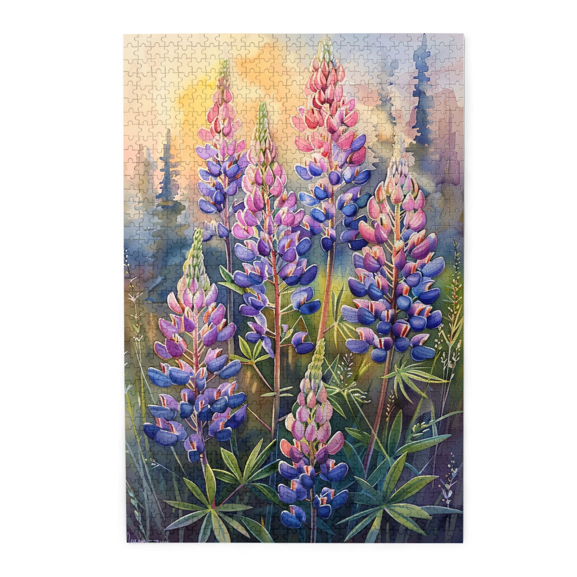 1000 PCS Enchanting Lavender 1000 Piece Flower Puzzles,Featuring ...