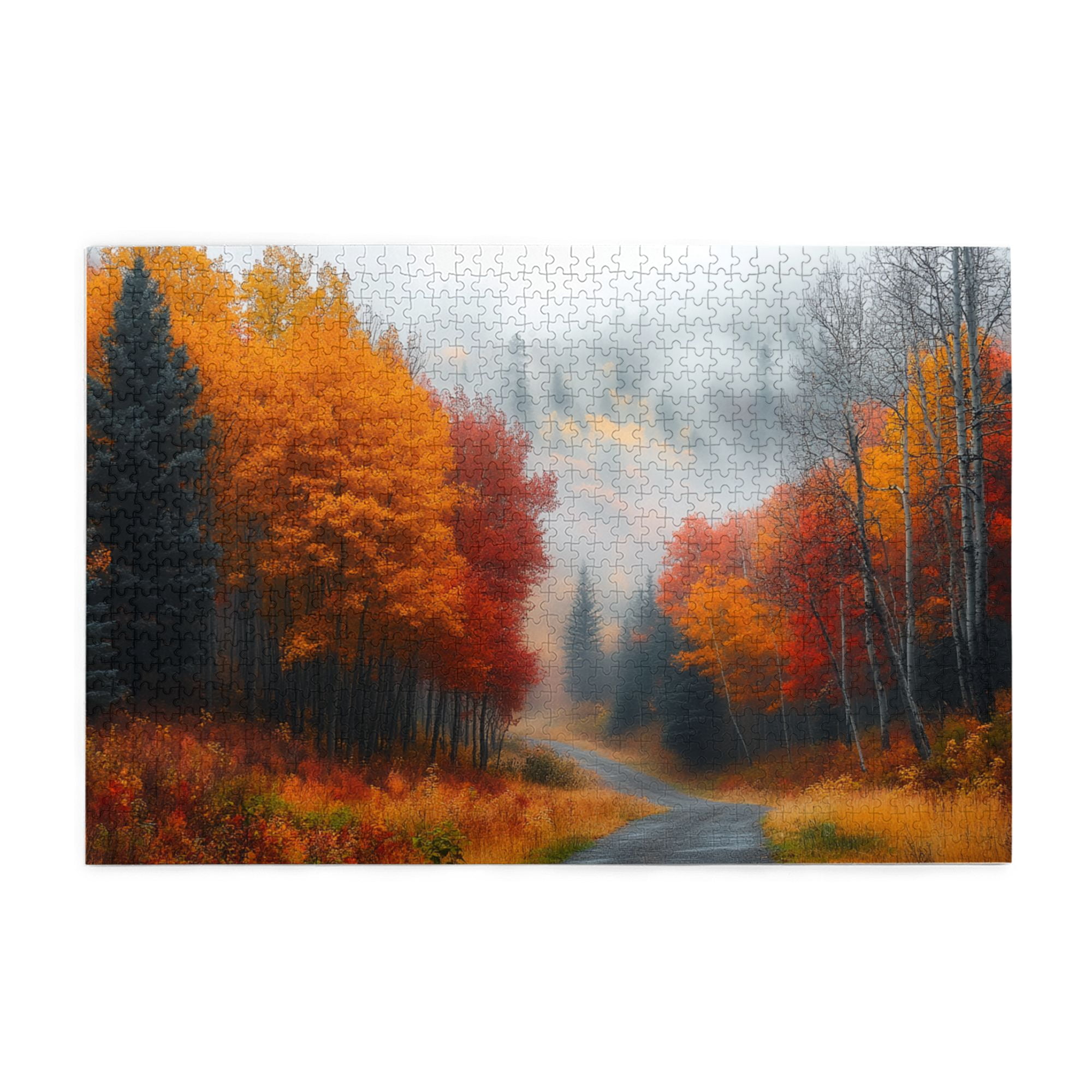 1000 PCS Fall Forests Trail - 1000 Piece Scenery Puzzles,Charm Scenery ...