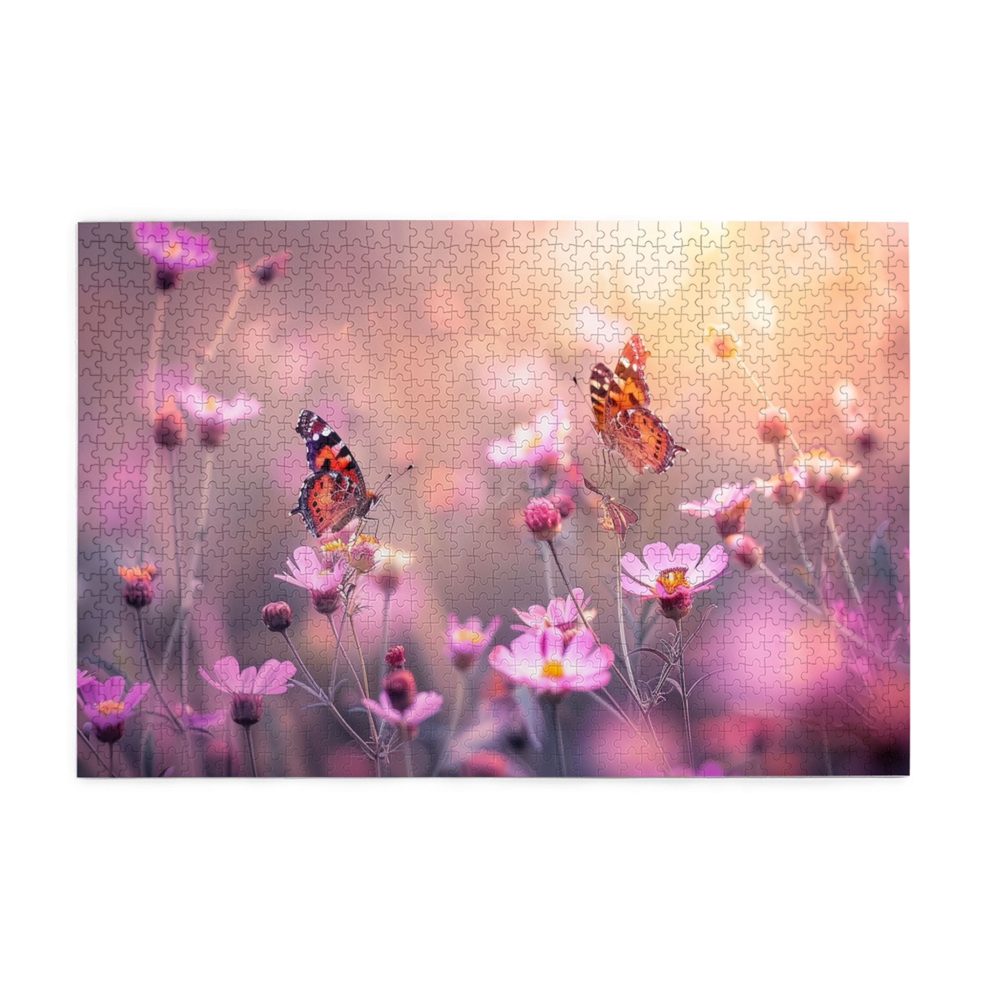 1000 PCS Honey Picking Butterfly 1000 Piece Wooden Jigsaw Puzzles,Enjoy ...