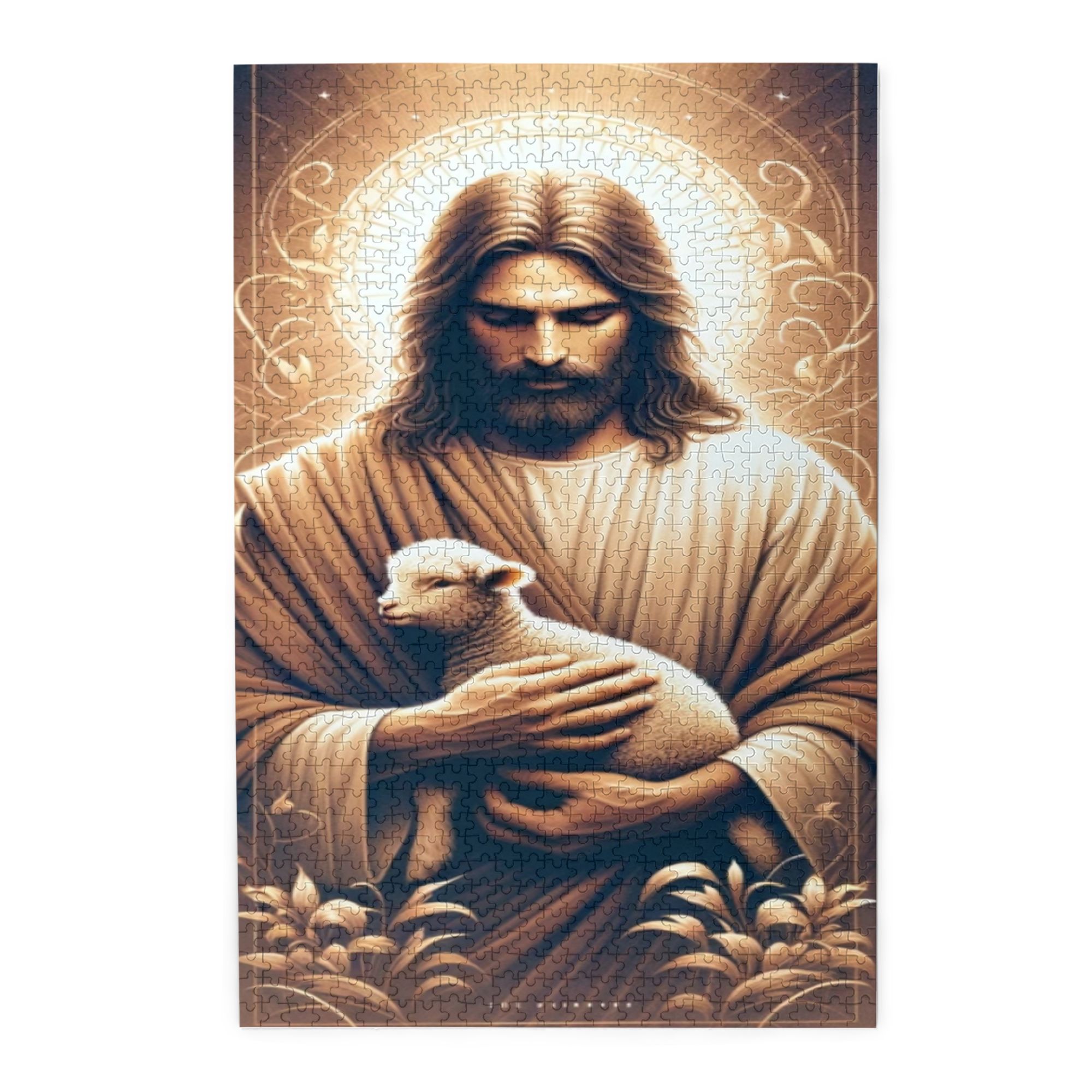 1000 PCS Jesus And The Lamb In His Arms 1000 Piece Art Jigsaw Puzzles,Puzzles Suitable For ...