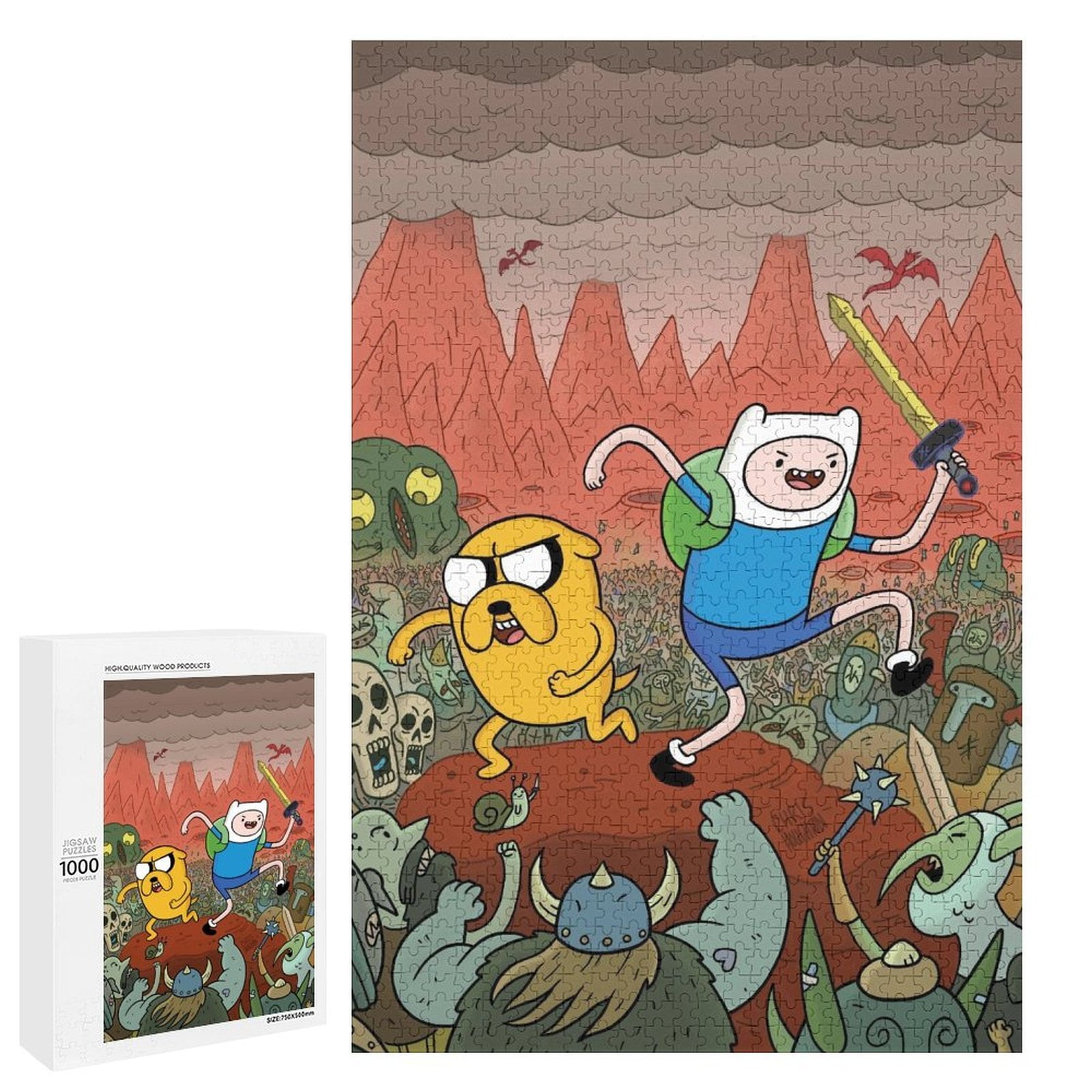 1000 PCS Jigsaw Puzzle - Adventure Time Jake The Dog Puzzle Enthusiasts ...