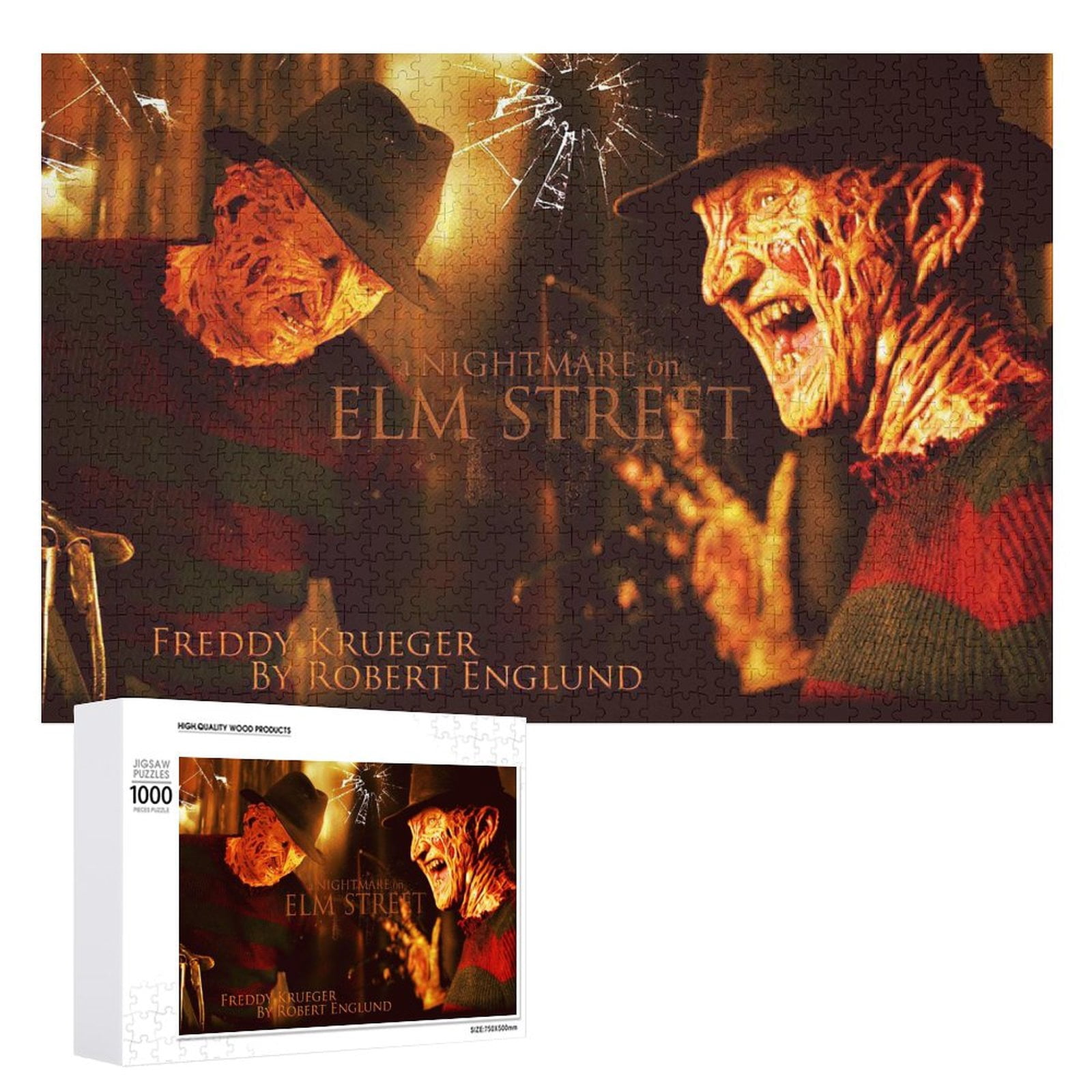 1000 PCS Jigsaw Puzzle For Adults & Kids - Horror Freddy Krueger Puzzle ...