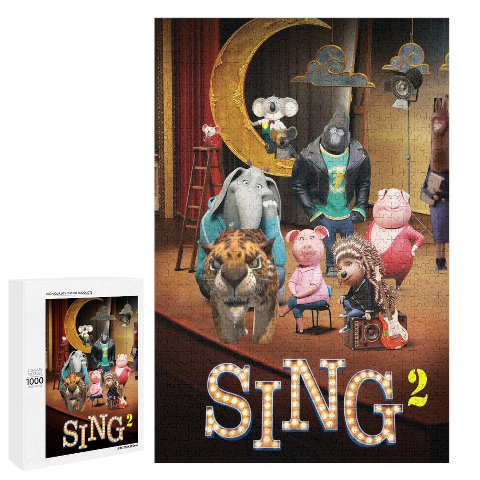 1000 PCS Jigsaw Puzzle For Adults & Kids - Movie Sing 2 Puzzle For Boys ...