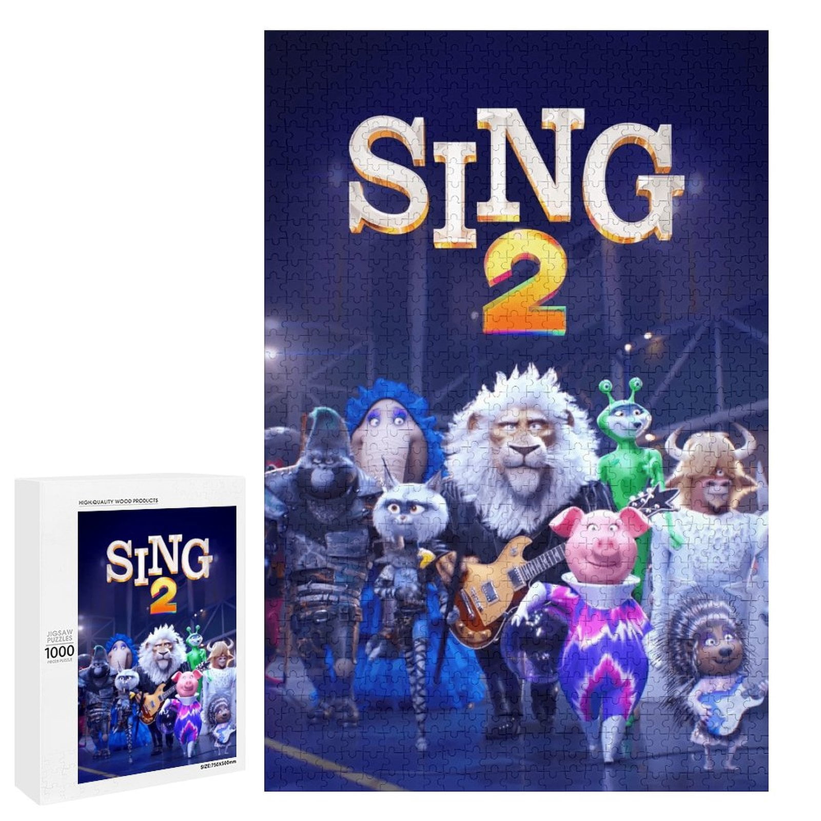 1000 PCS Jigsaw Puzzle For Adults & Kids - Movie Sing 2 Puzzle For Boys ...