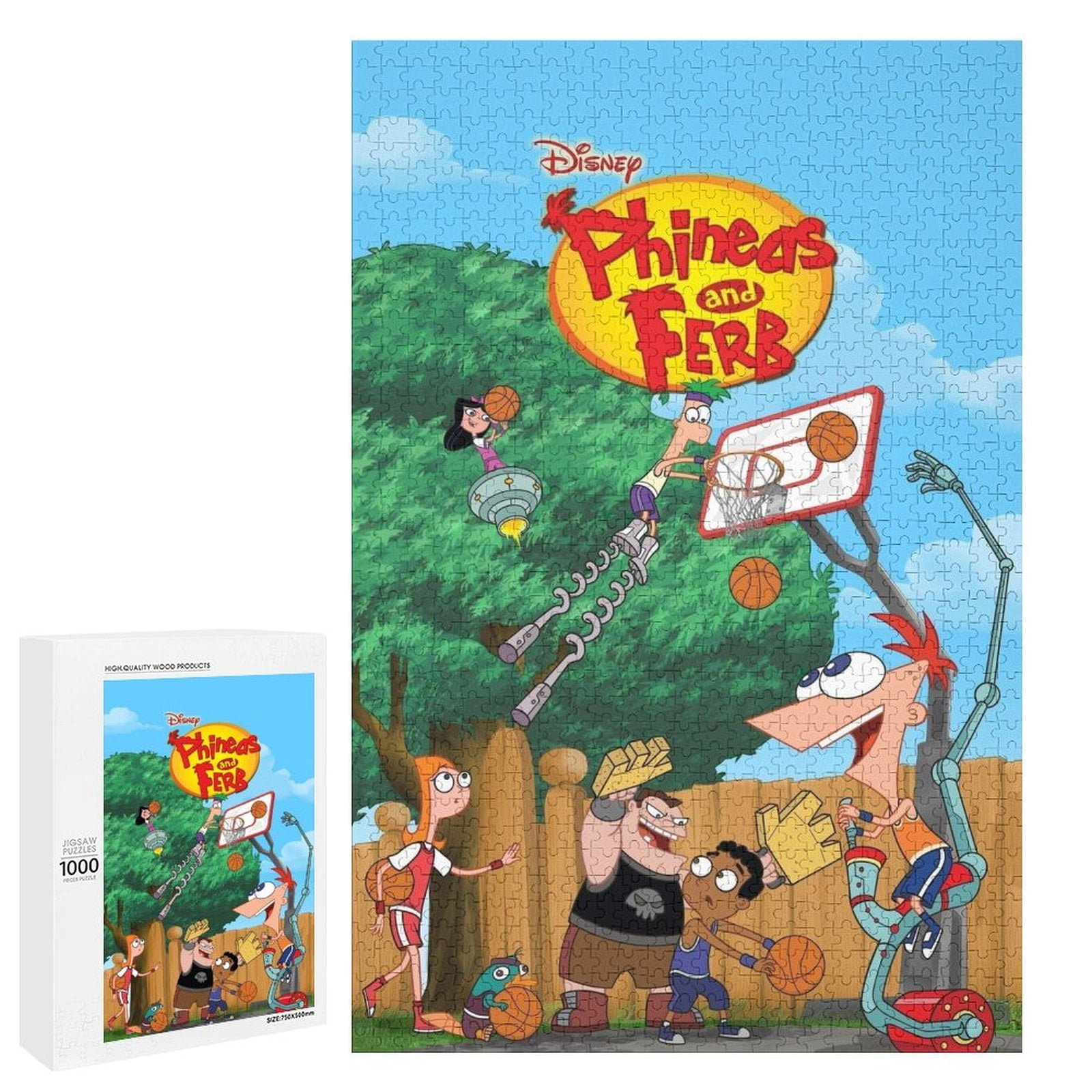 1000 PCS Jigsaw Puzzle - Phineas And Ferb Puzzle Enthusiasts - Walmart.com