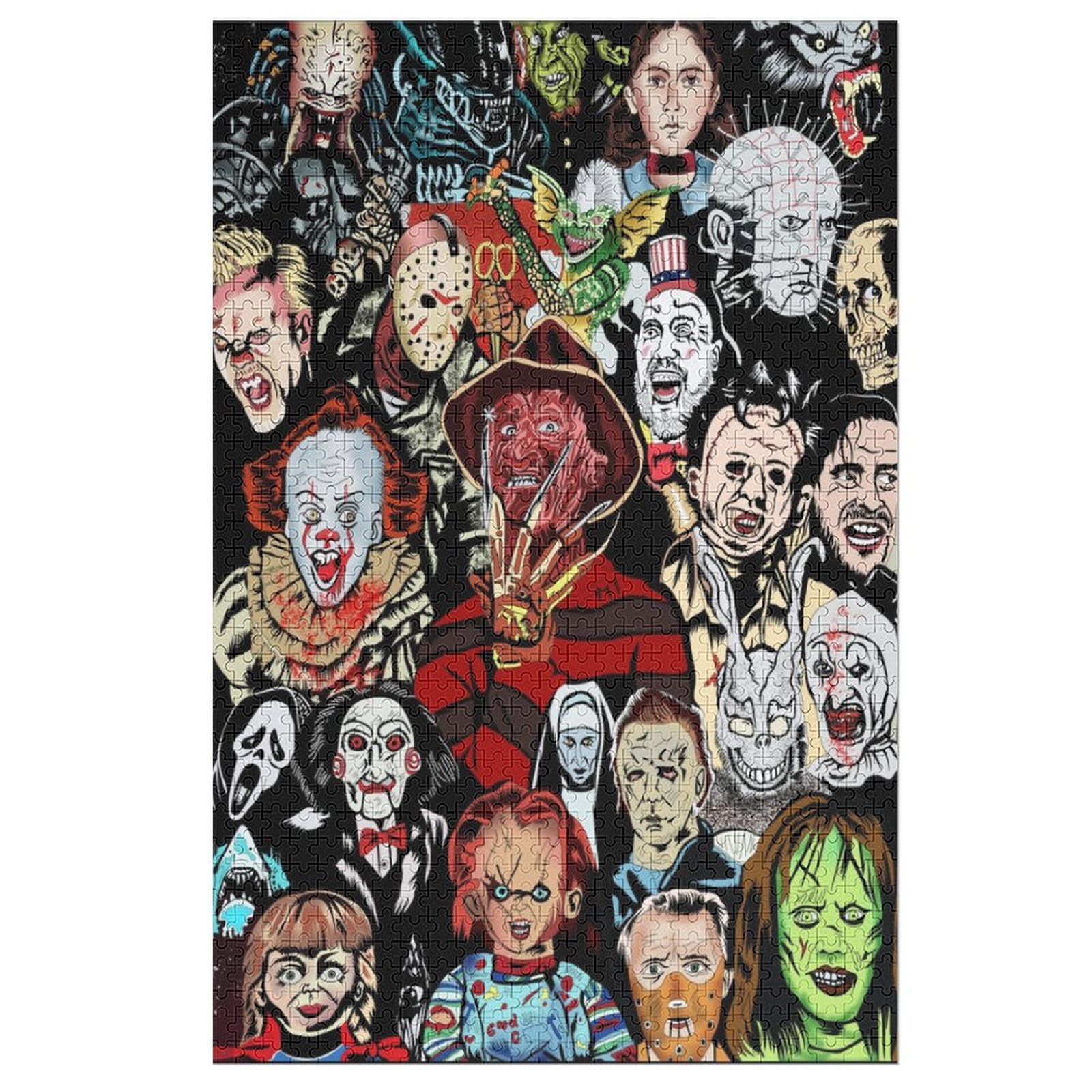 1000 PCS Jigsaw Puzzle Horror Movie Characters Wooden Puzzle ...