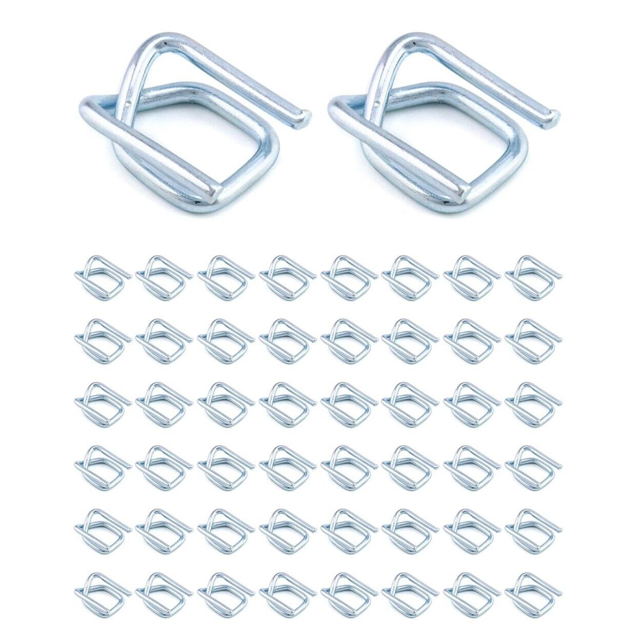 1000 PCS Metal Wire Buckle, 1/2" Width, Silver, for Polypropylene ...