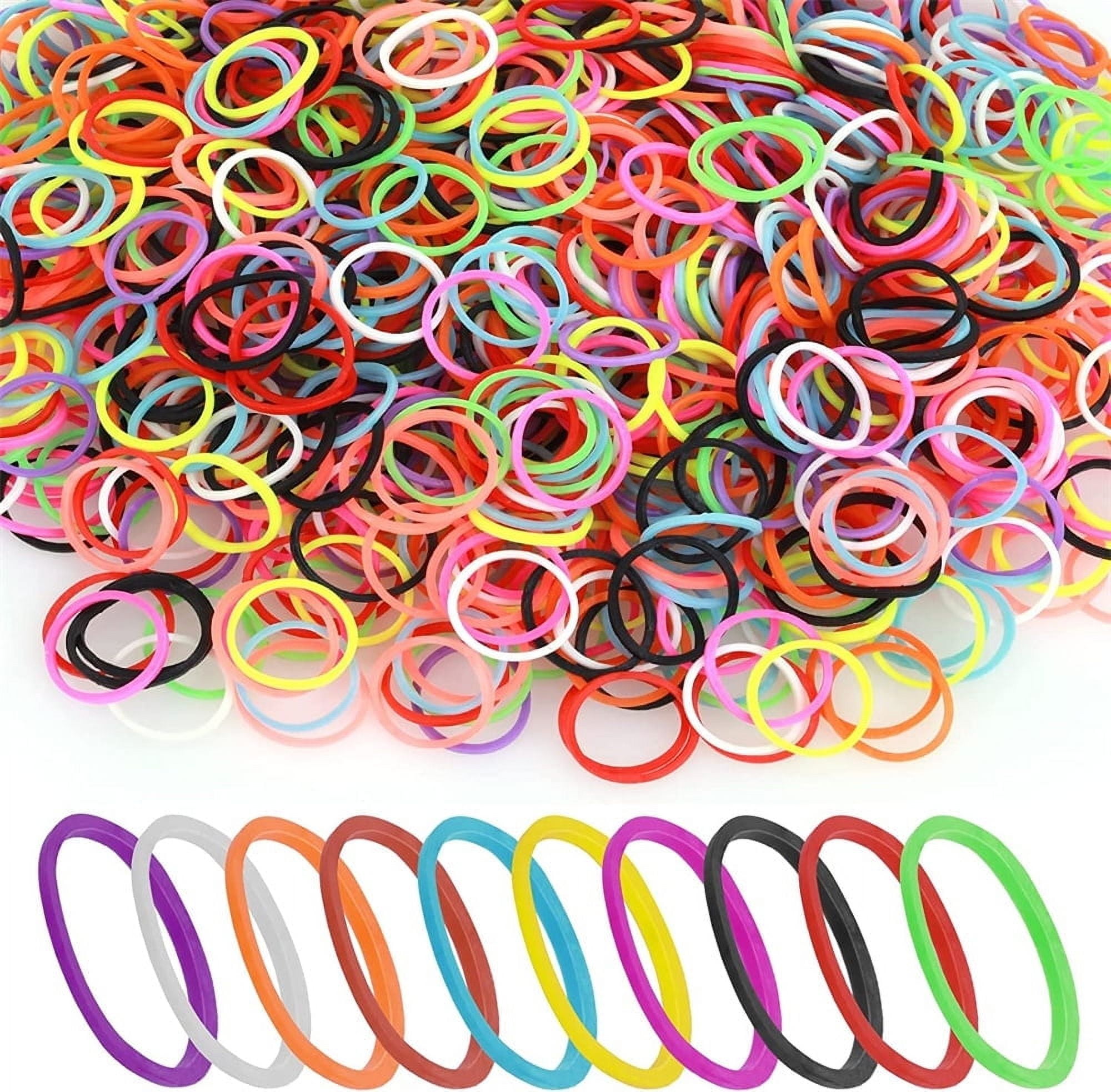 1000 PCS Mini Small Rubber Bands for Hair, Tiny Colorful Hair Elastics ...
