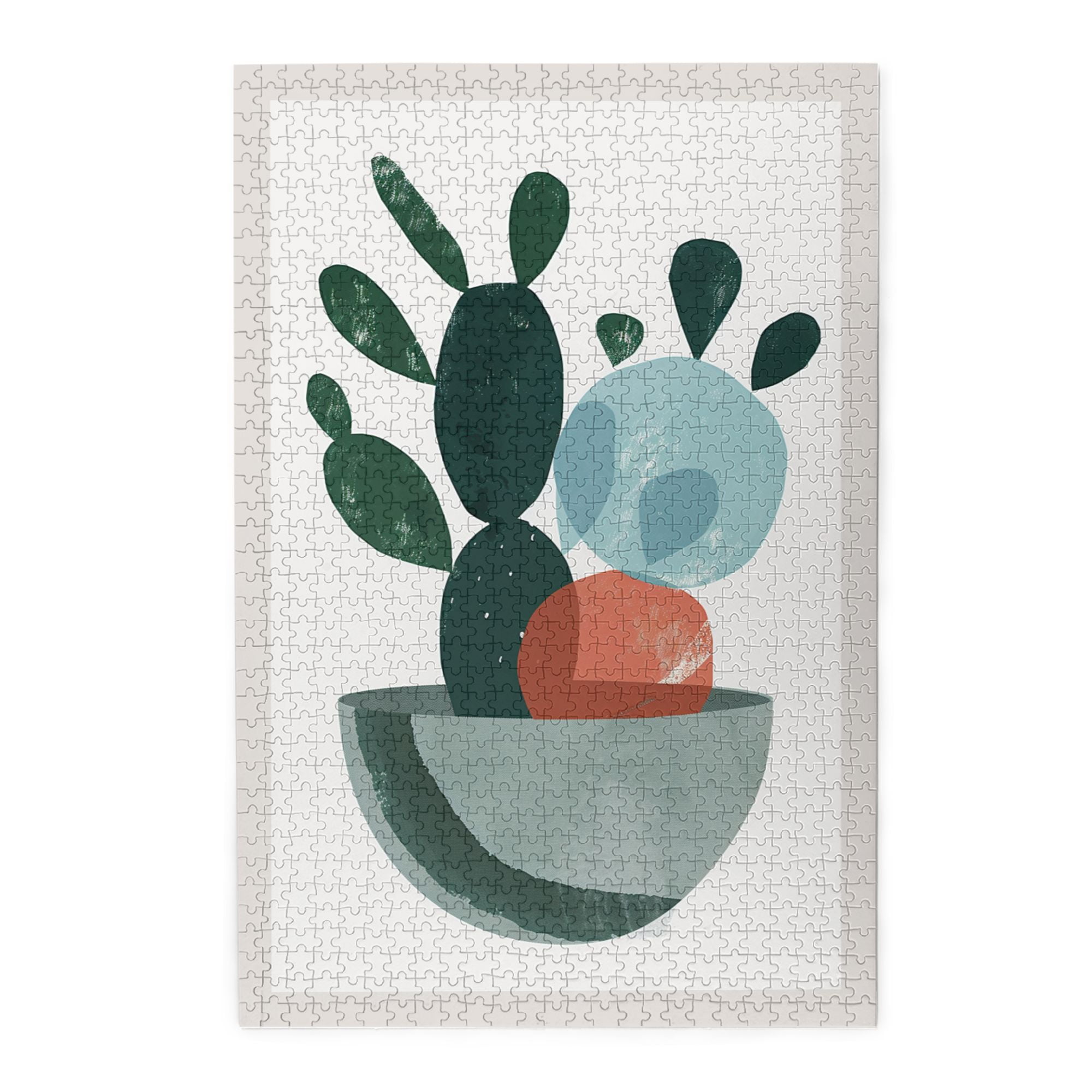 1000 PCS Modern Art Potted Cactus 1000 piece Funny puzzle for adults ...