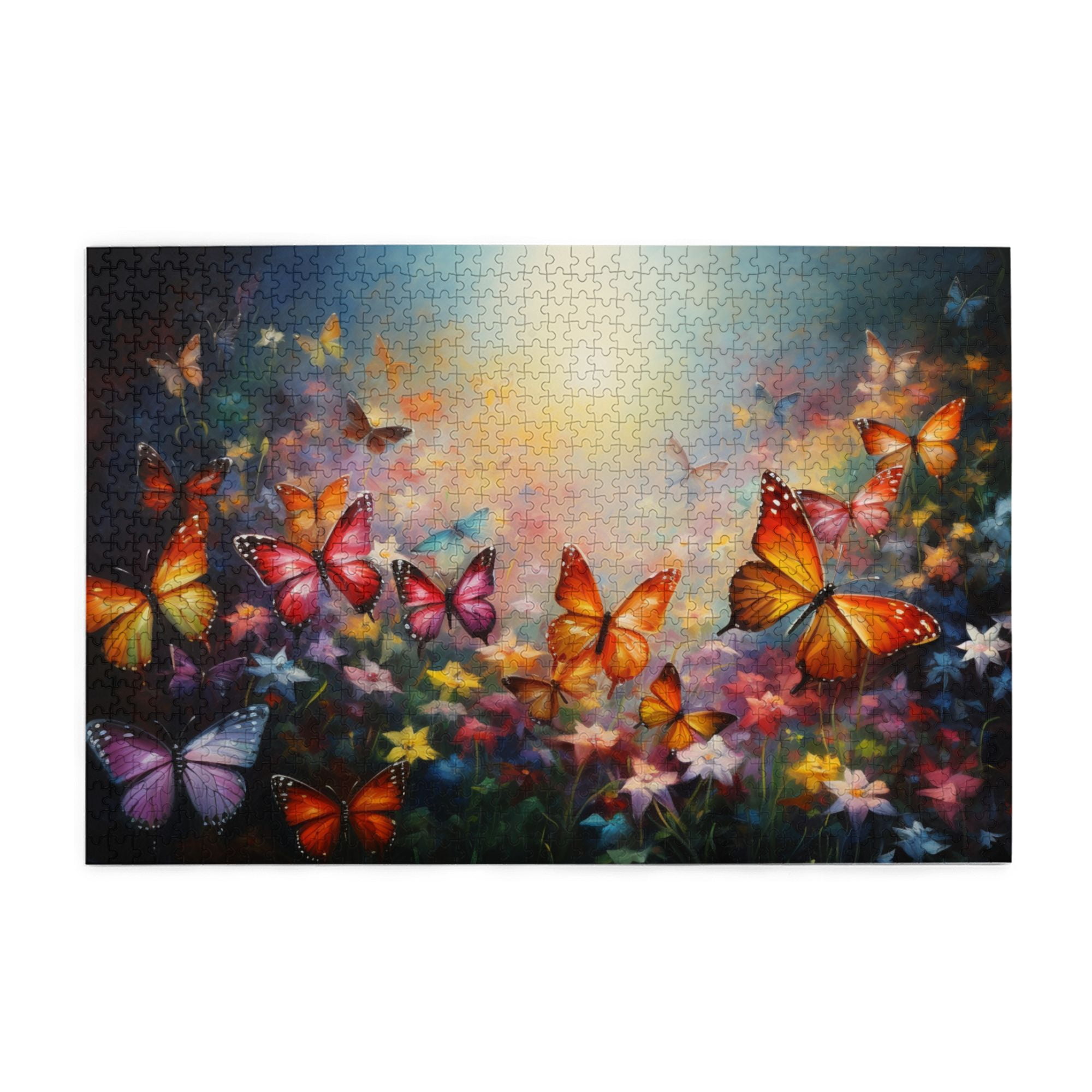 1000 PCS Oil Painting Butterfly - 1000 Piece Art Jigsaw Puzzles ...