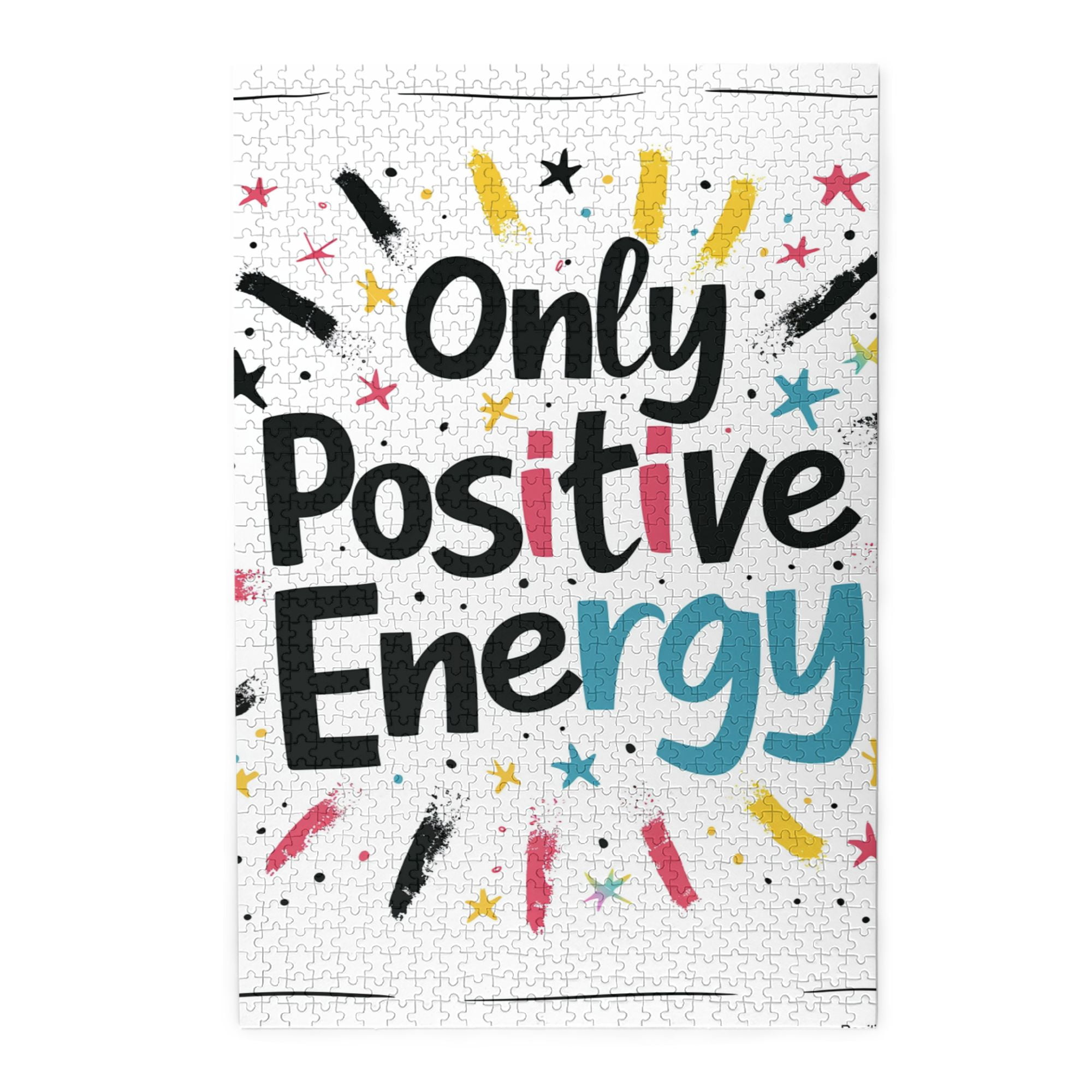 1000 PCS Only Positive Energy Slogan Colorful Puzzles 1000 Piece,Unique ...