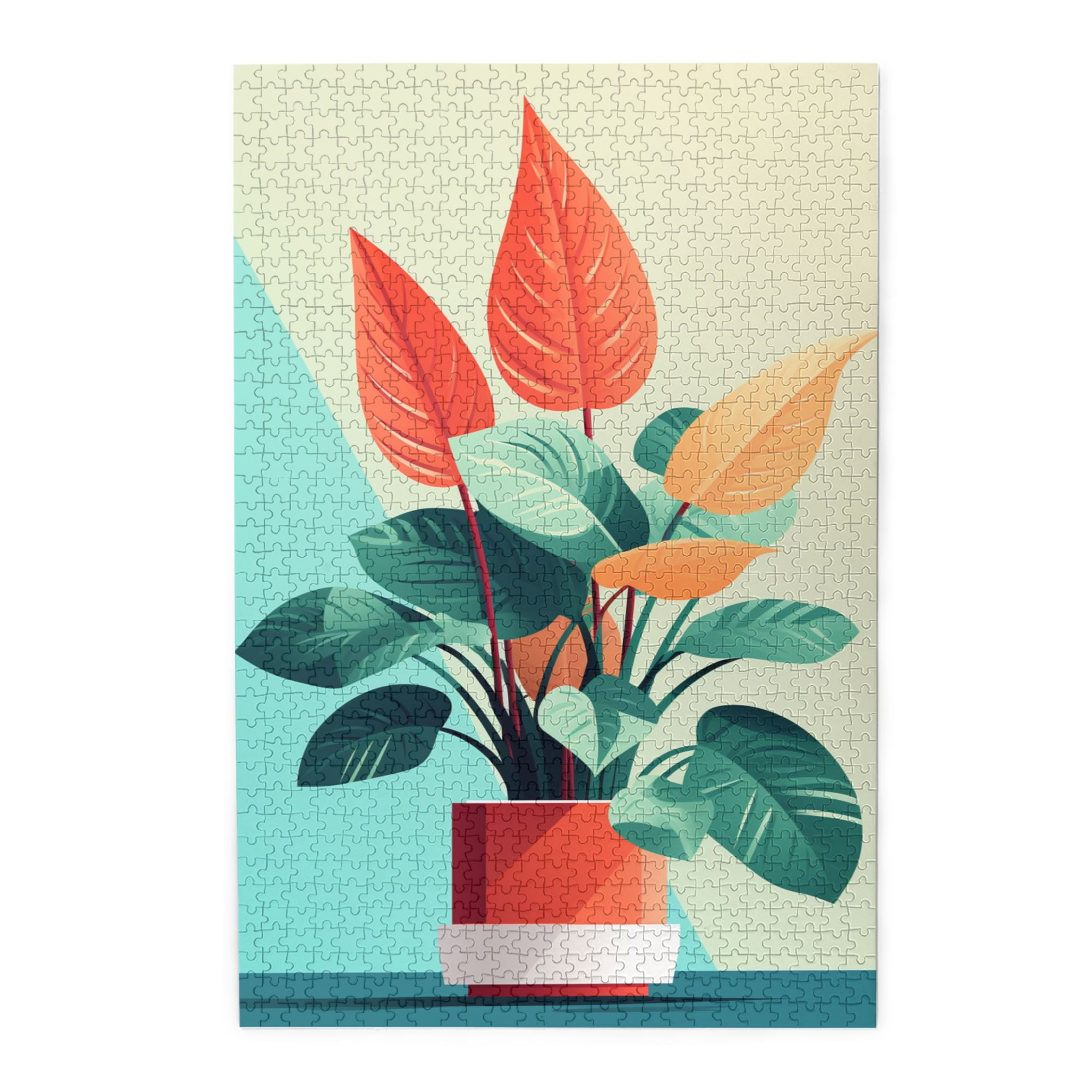 1000 PCS Paradise Bird Flower Potted plants 1000 Piece Wooden Puzzles ...