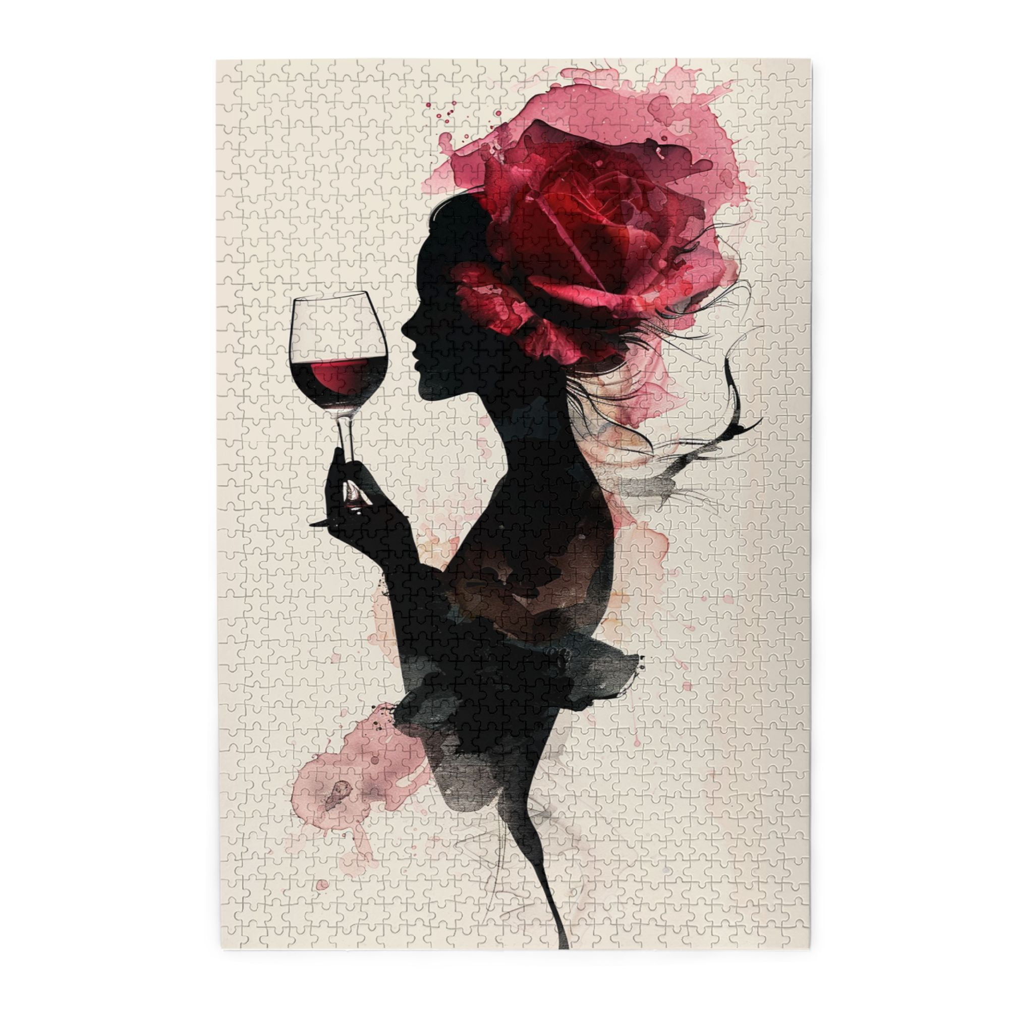 1000 PCS 1000 Piece Vibrant Jigsaw Beautiful Drinking Woman,Unique Artwork For Adults,Modern Art ...