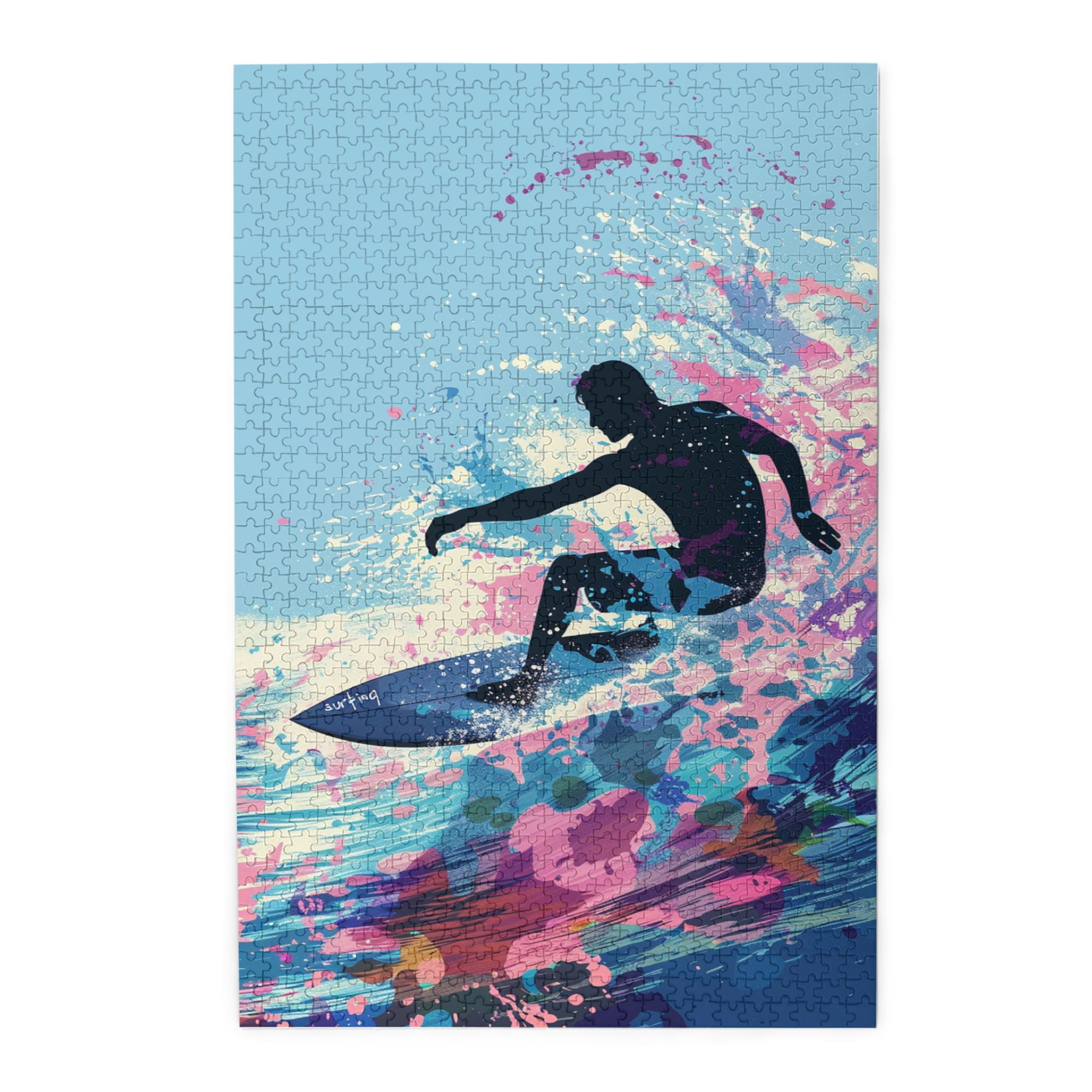 1000 PCS 1000 Piece Vibrant Jigsaw Puzzle Brave Surfer,Enjoy The Puzzle ...