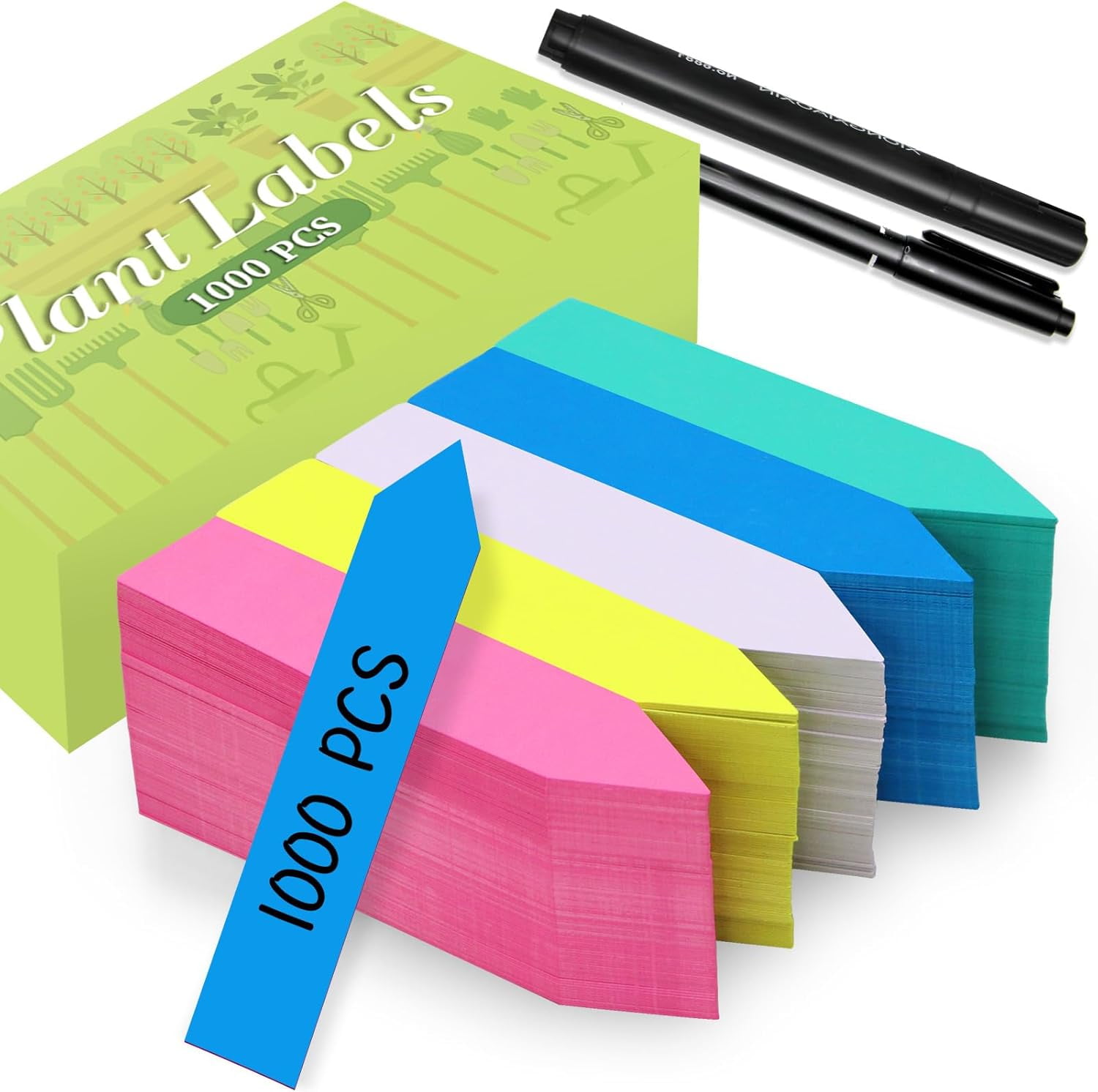 1000 PCS Plastic Plant Labels for Seeding Tags Outdoor Garden ...