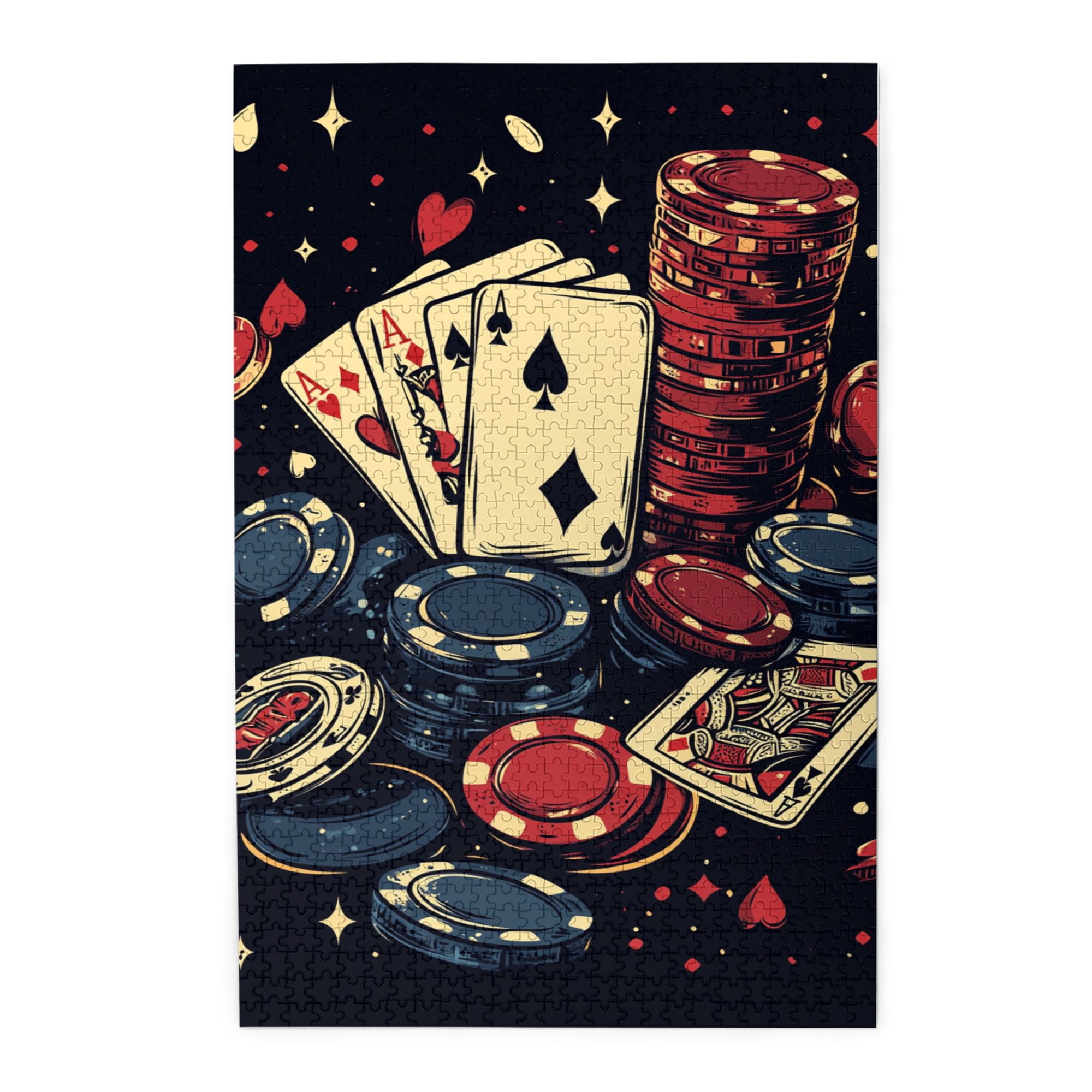 1000 PCS Poker Chips puzzles for adults 1000 pieces,Challenging Brain ...