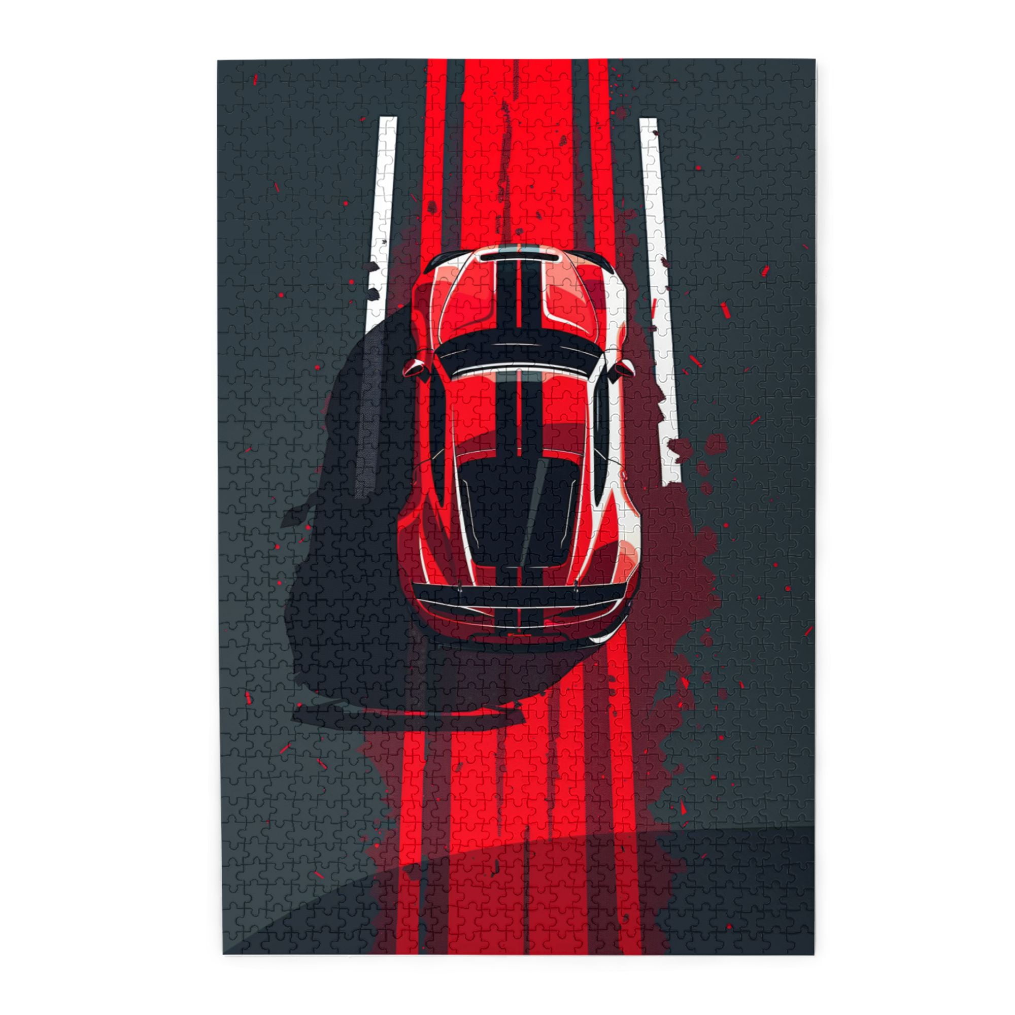 1000 PCS Red Sports Car - 1000 Piece Puzzle For Adults,Stress Relieving ...