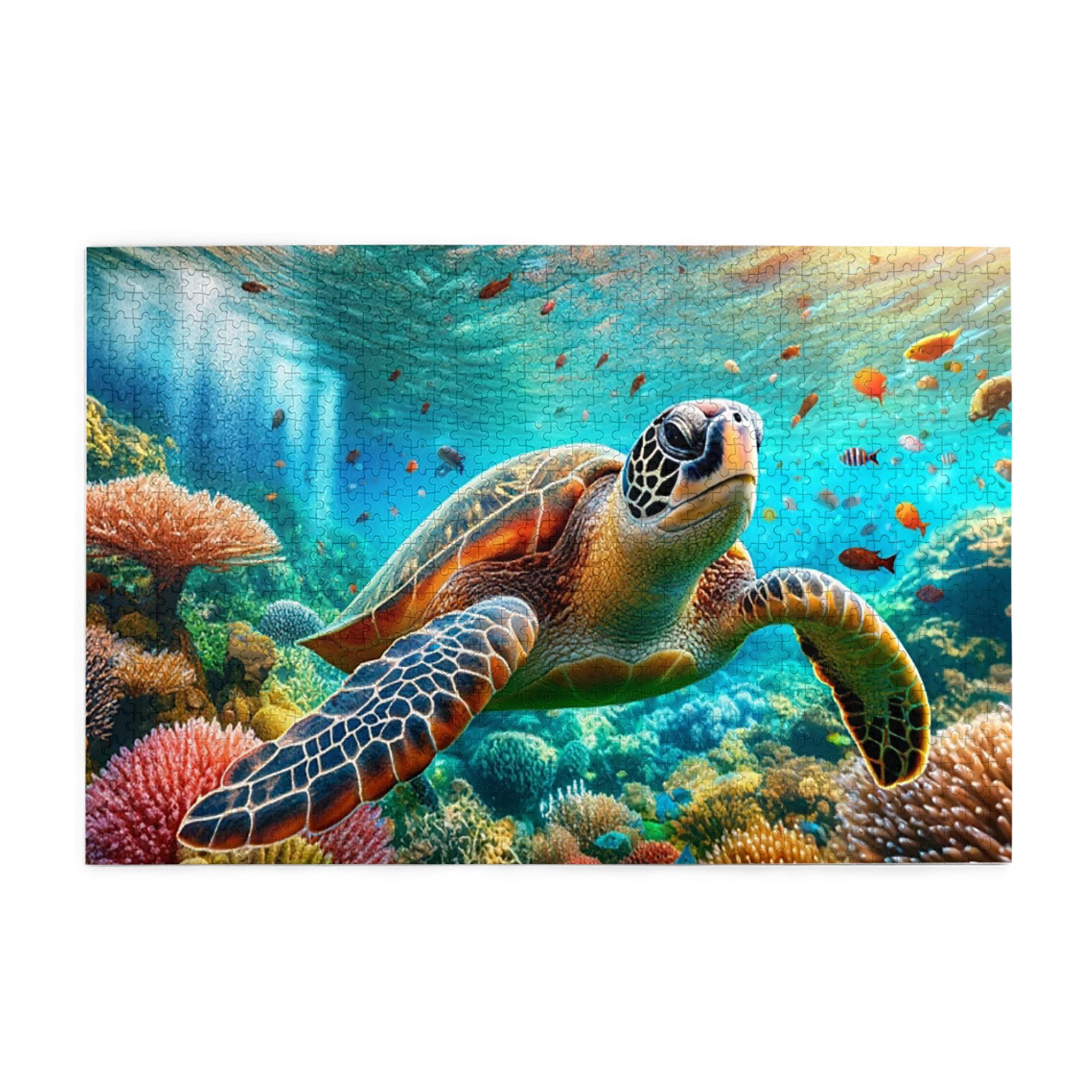 1000 PCS Sea Turtle Oceanic Journey Animal Jigsaw Puzzles 1000 Pieces ...