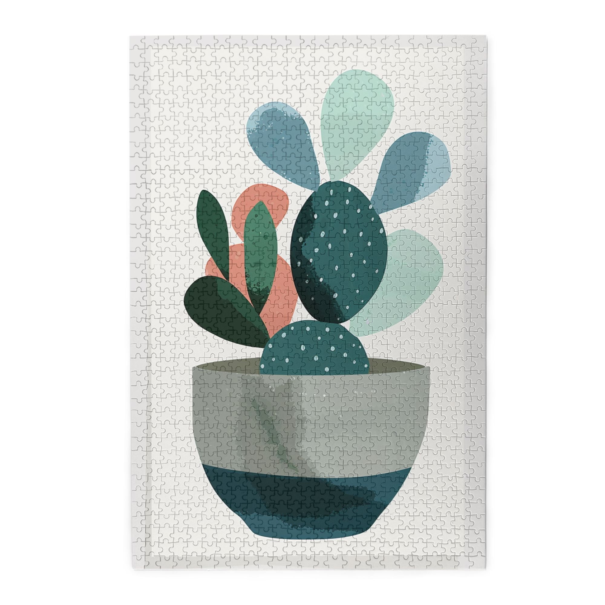 1000 PCS Simplicity Cactus potted plant Wooden jigsaw puzzles 1000 ...