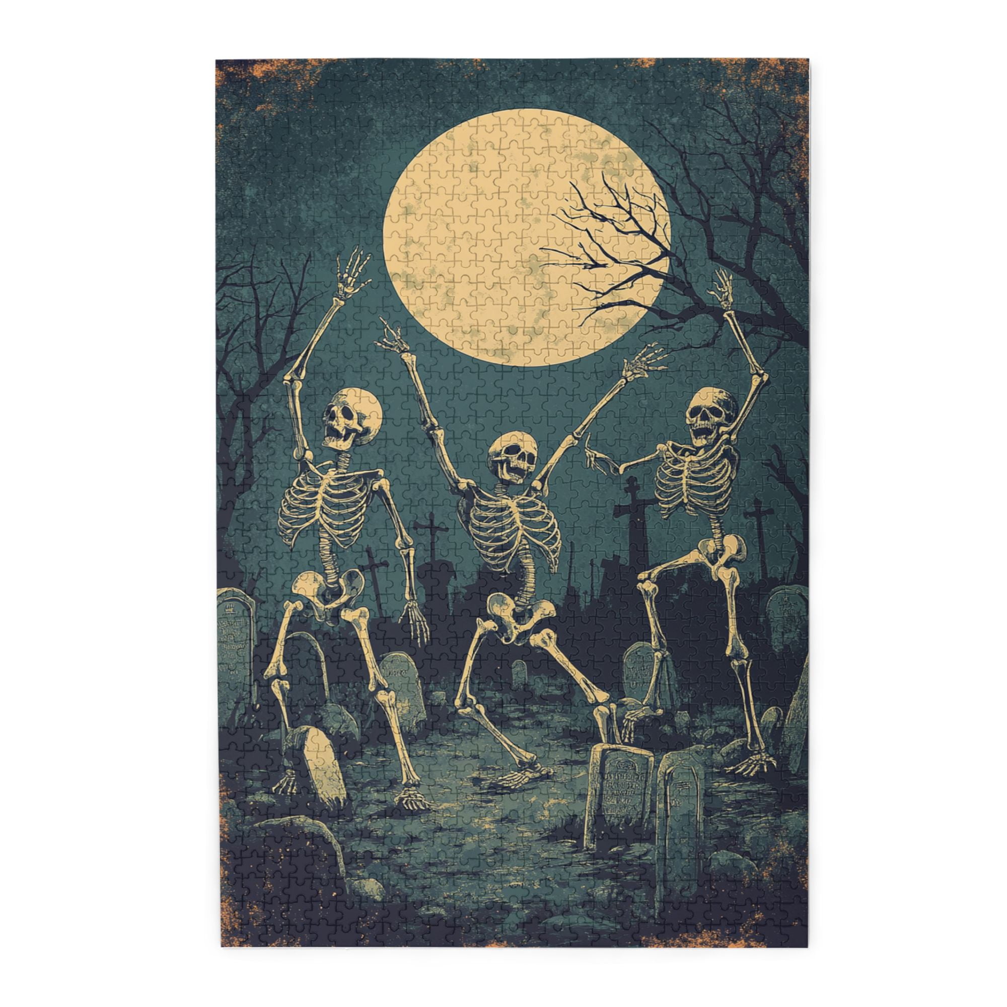 1000 PCS Skeleton dancing under the moonlight - 1000 Piece Wooden ...