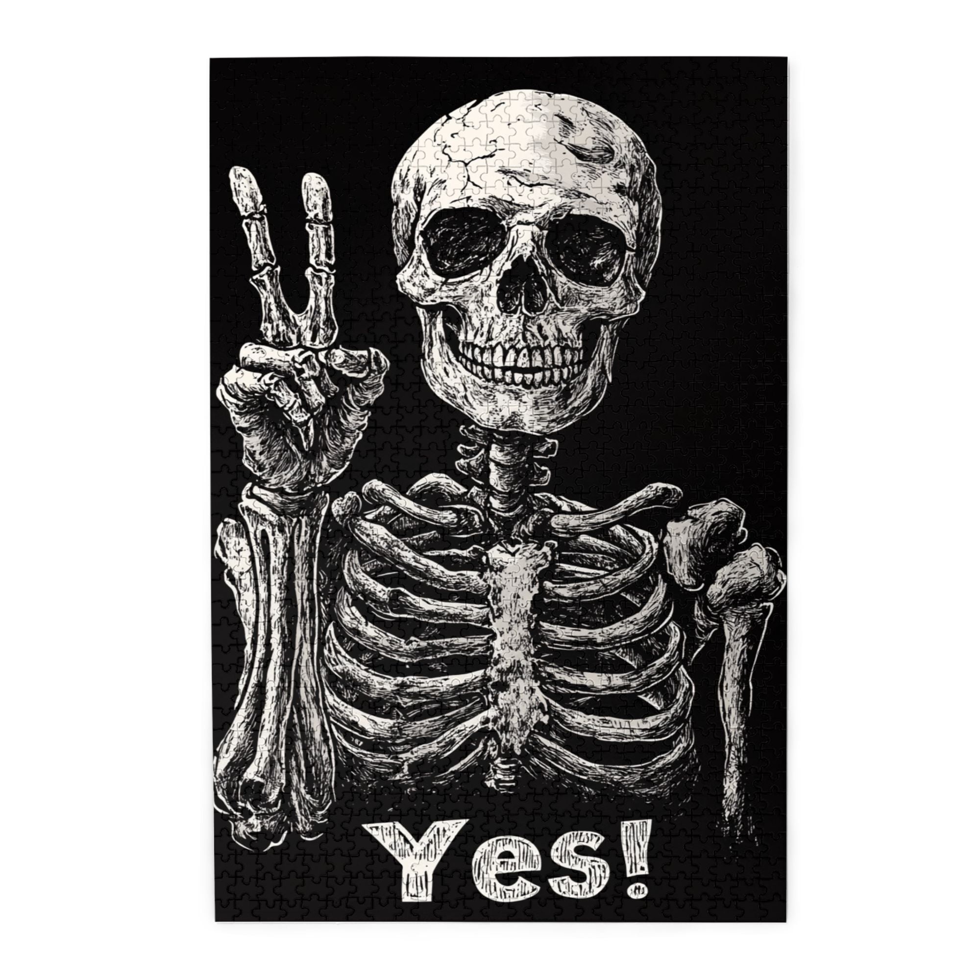 1000 PCS Skeleton gesturing Yes ! Slogan puzzles for adults 1000 pieces ...