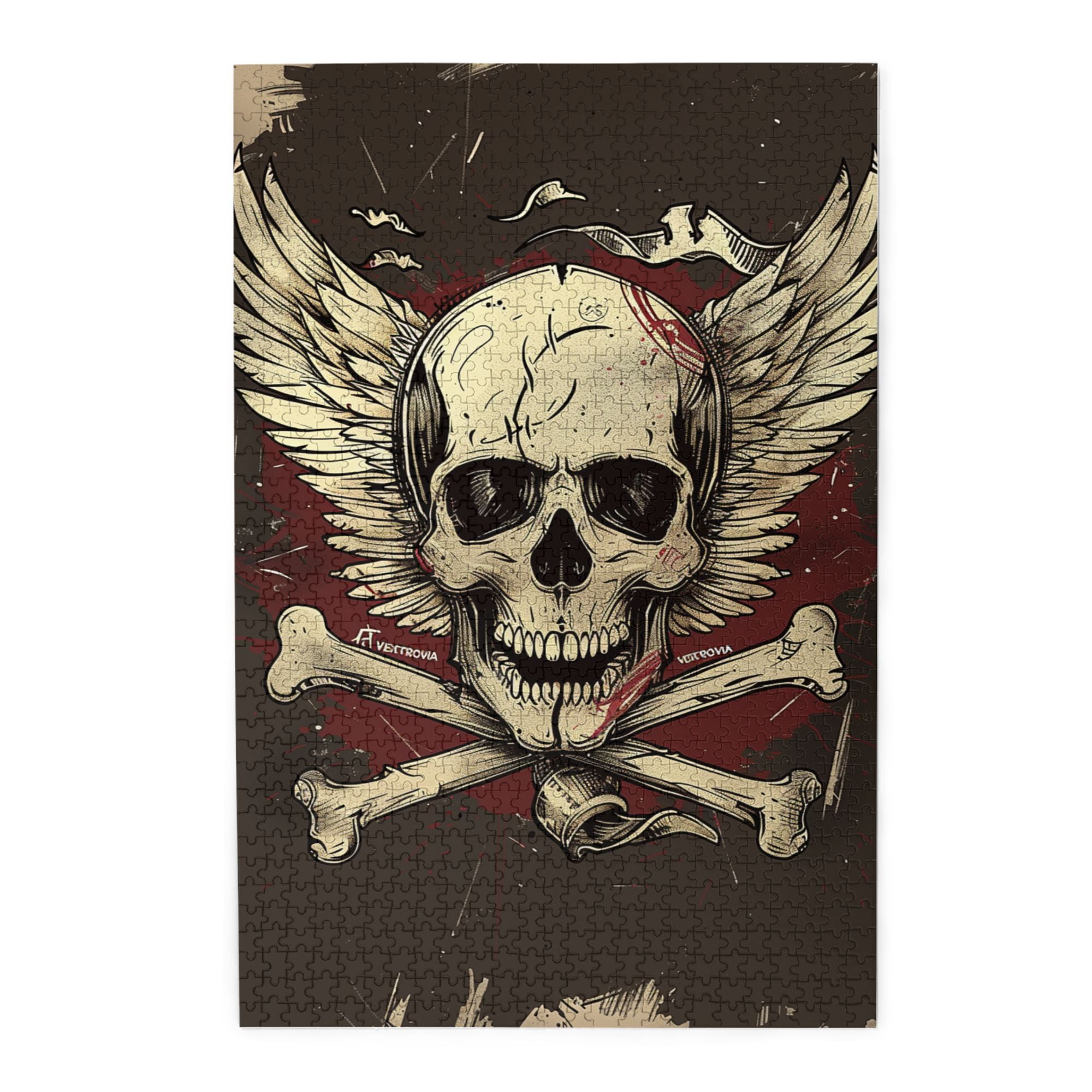 1000 PCS Skull Badge Wooden Puzzles For Adults 1000 Pieces,Wonderful ...