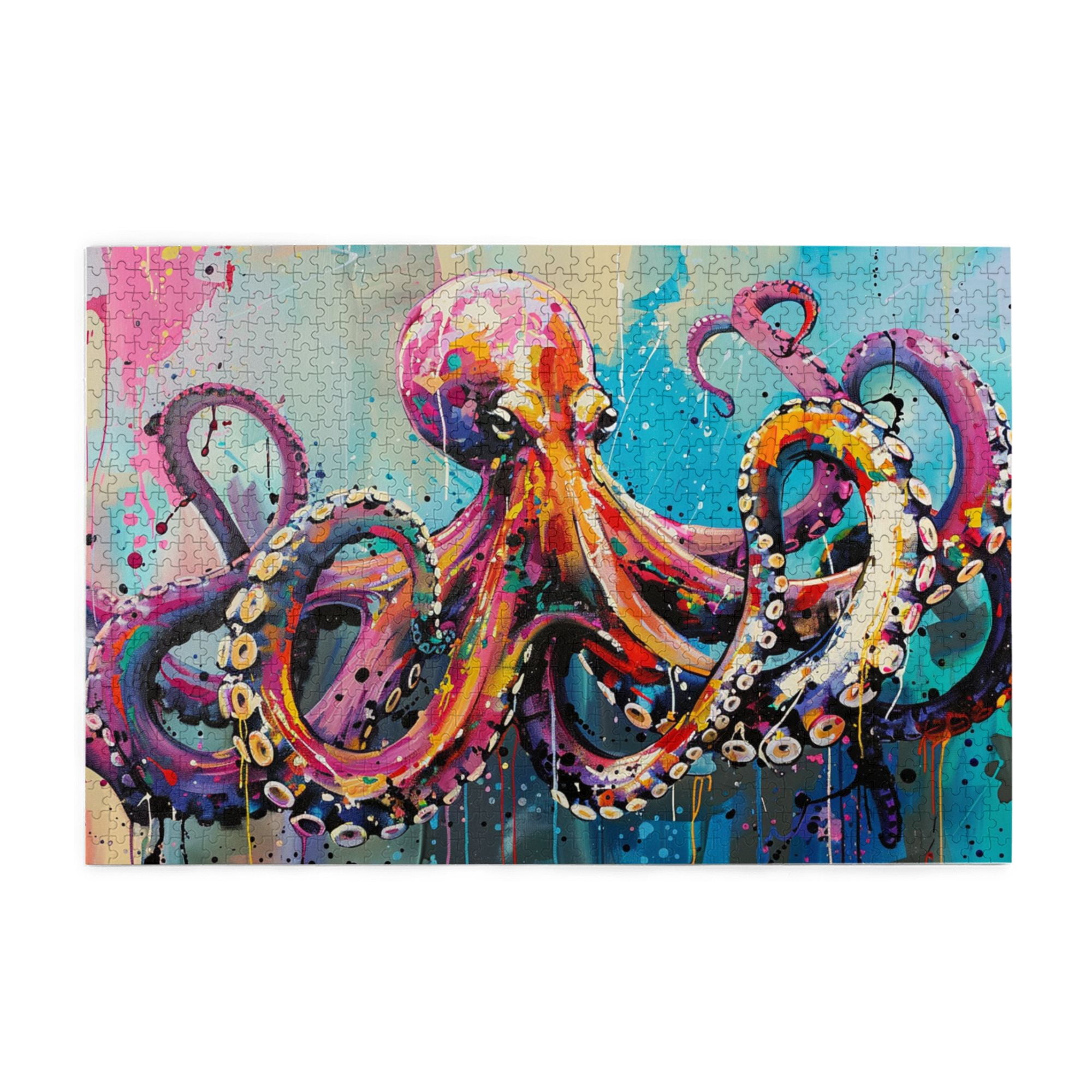 1000 PCS Squid Graffiti Jigsaw Puzzles 1000 Pieces,Vibrant And Stunning ...