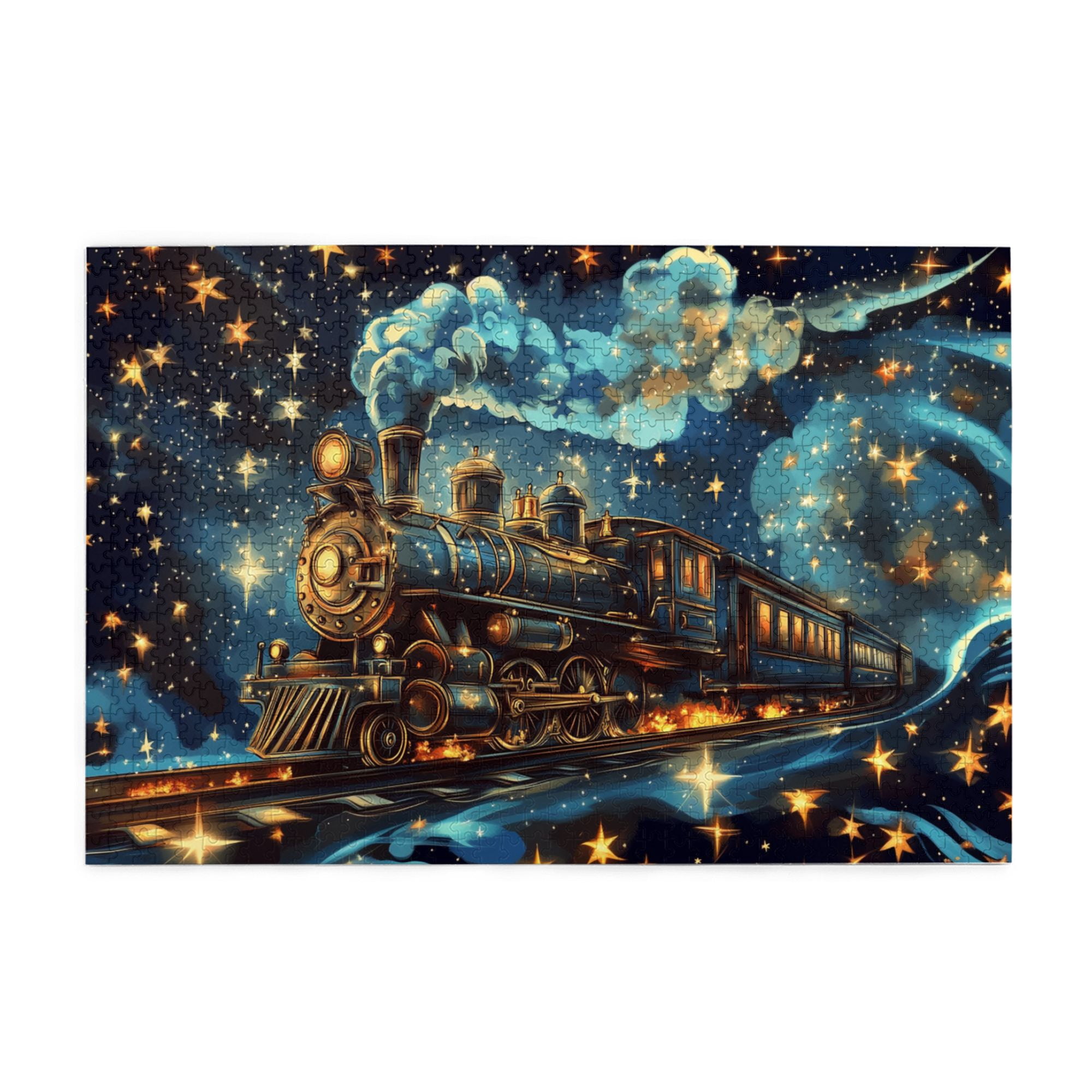 1000 PCS Starry Sky Steam Train puzzles for adults 1000 pieces ...