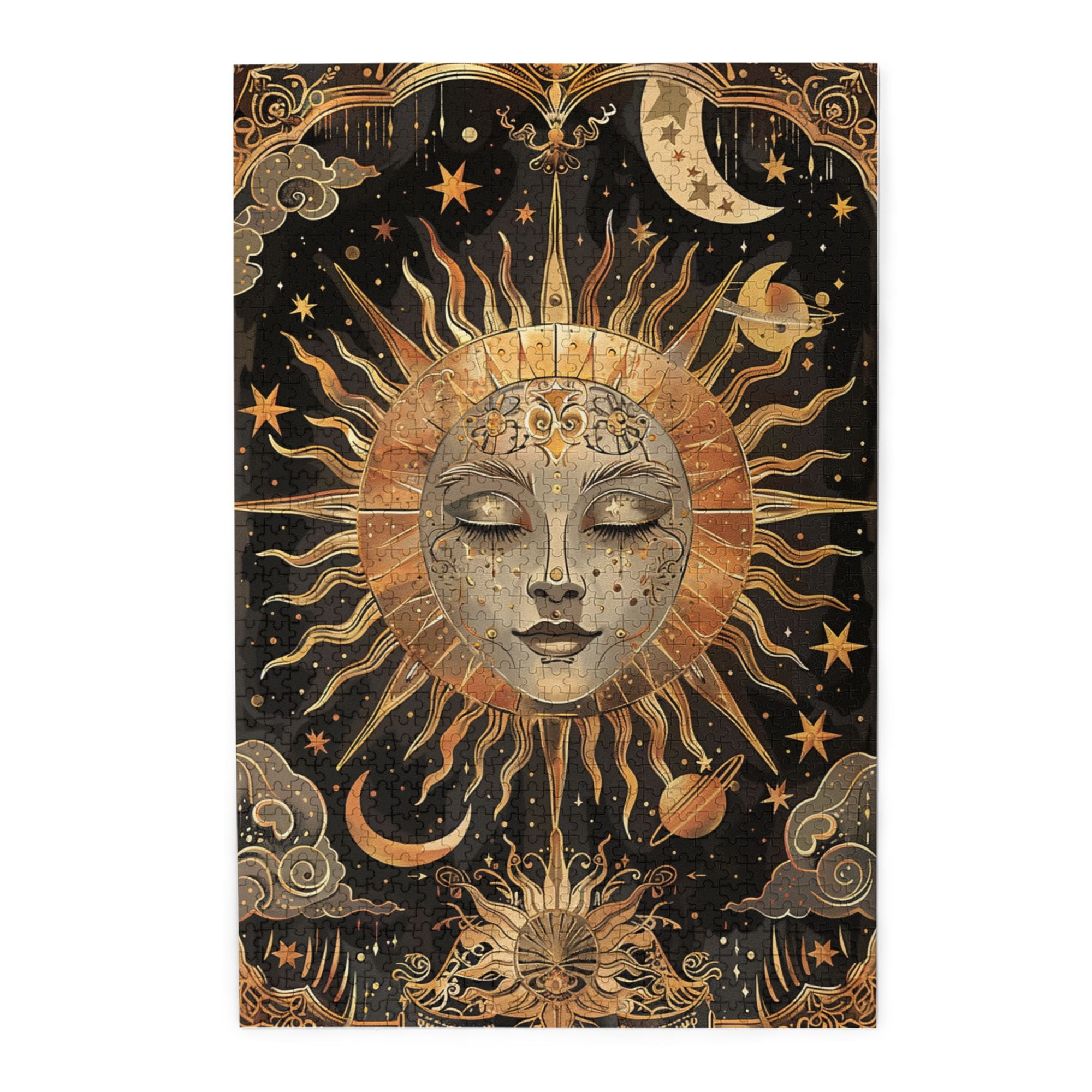 1000 PCS Tarot cards Sun Wooden Puzzles 1000 Piece,Challenging Brain ...