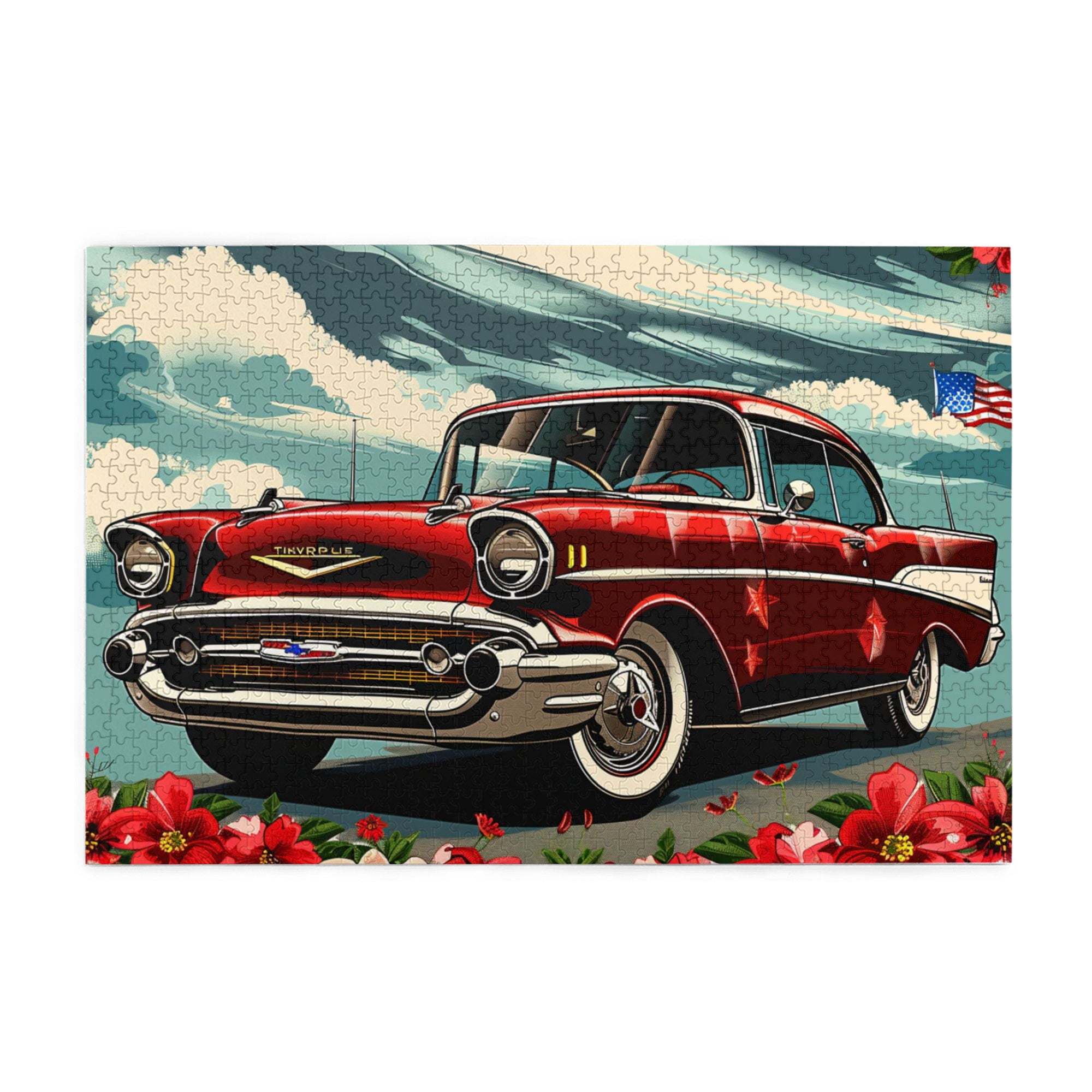 1000 PCS Vintage Car Wooden Puzzles For Adults 1000 Pieces,Stunningly ...