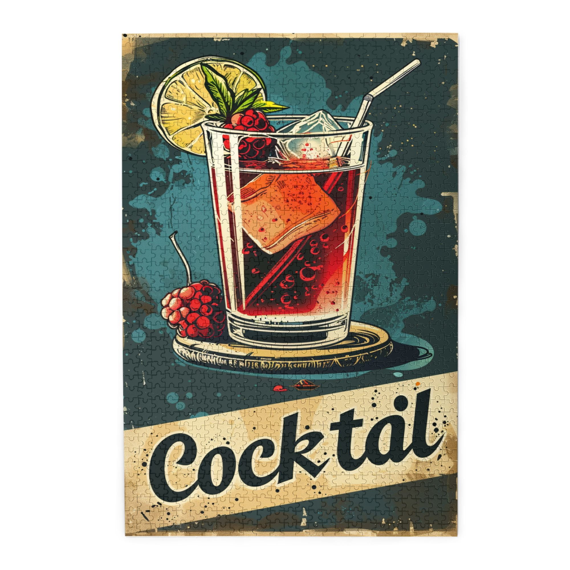 1000 PCS Vintage Cocktail 1000 Pcs Jigsaw Puzzles For Adults ...