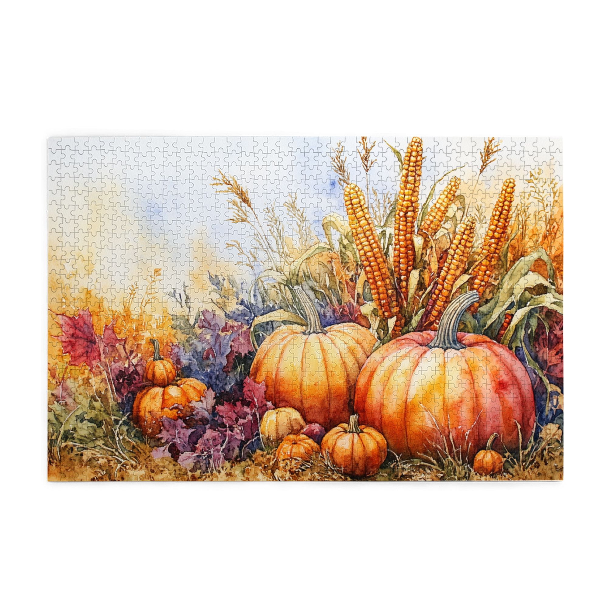 1000 PCS Vintage Corn And Pumpkin Crops - 1000 Piece Family Jigsaw ...