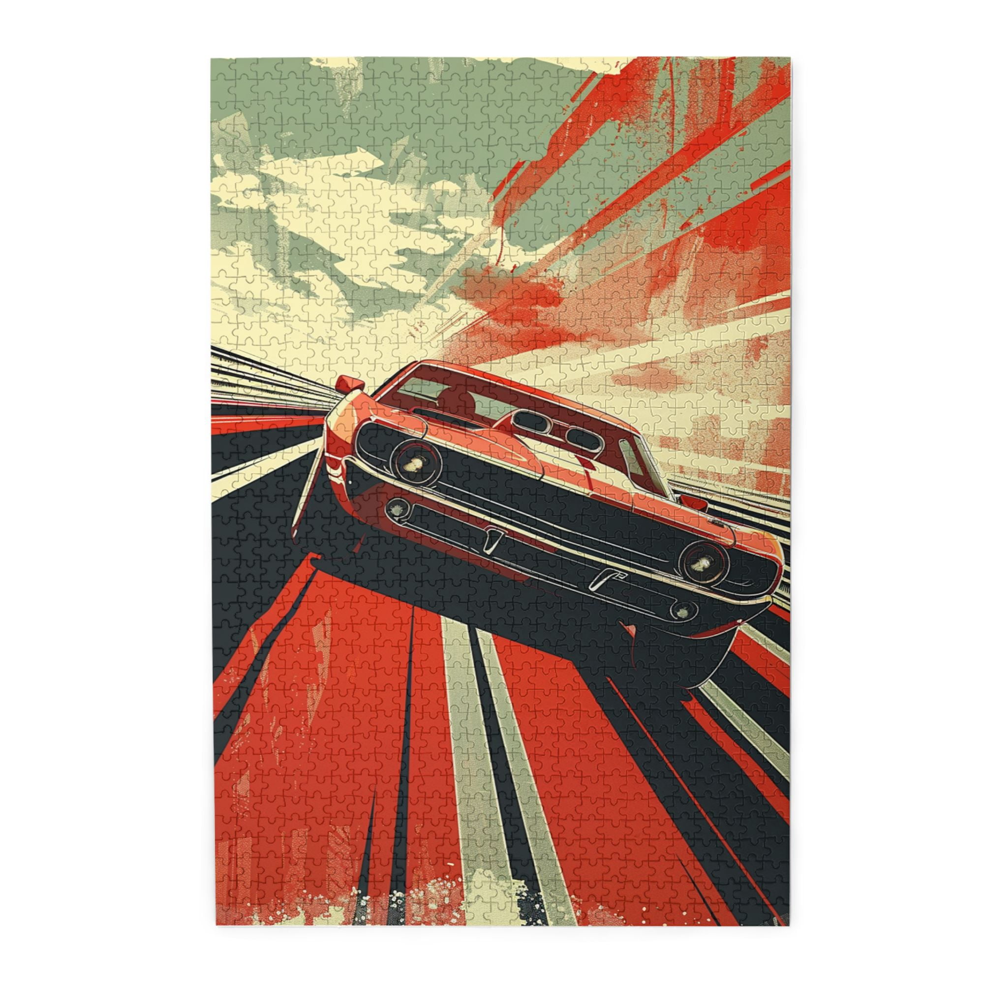 1000 PCS Vintage Muscle Car 1000 Piece Wooden Puzzle For Adults,Unique ...
