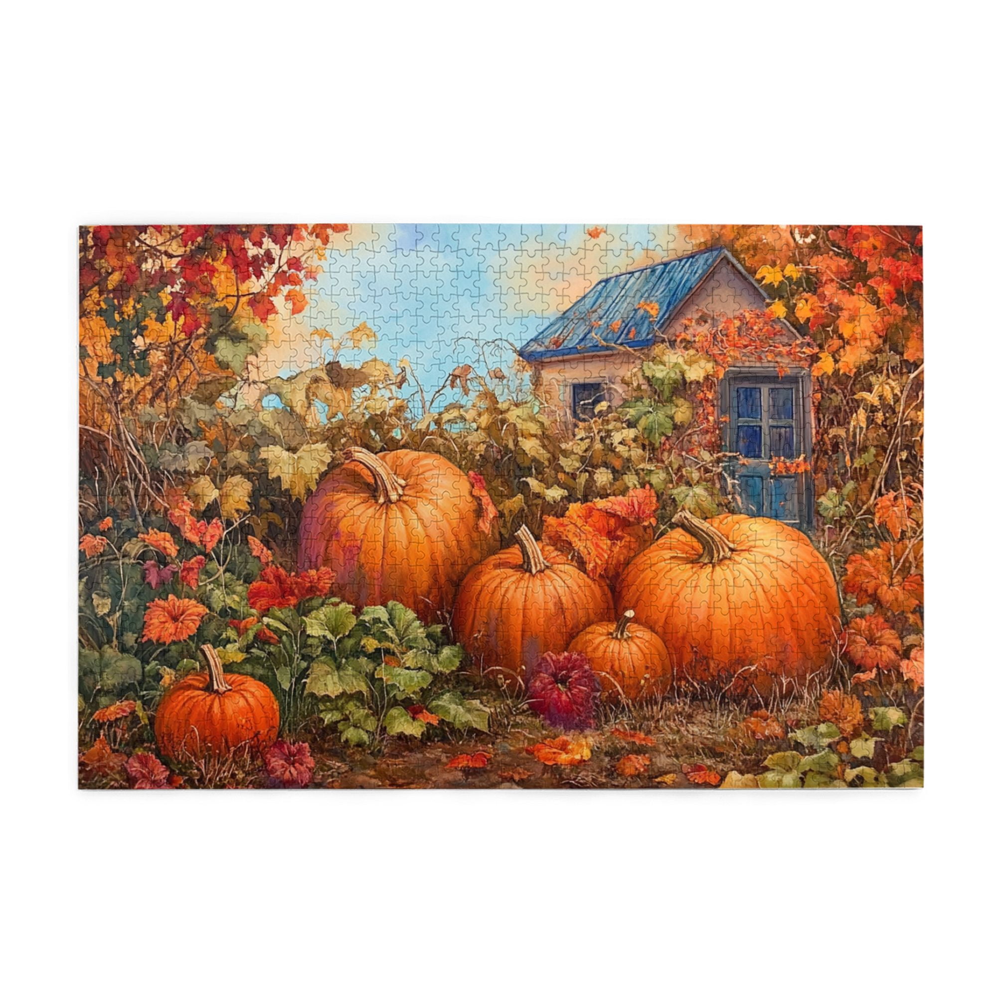 1000 PCS Vintage Pumpkin Wooden Puzzle 1000 pieces,Stunningly Vibrant ...