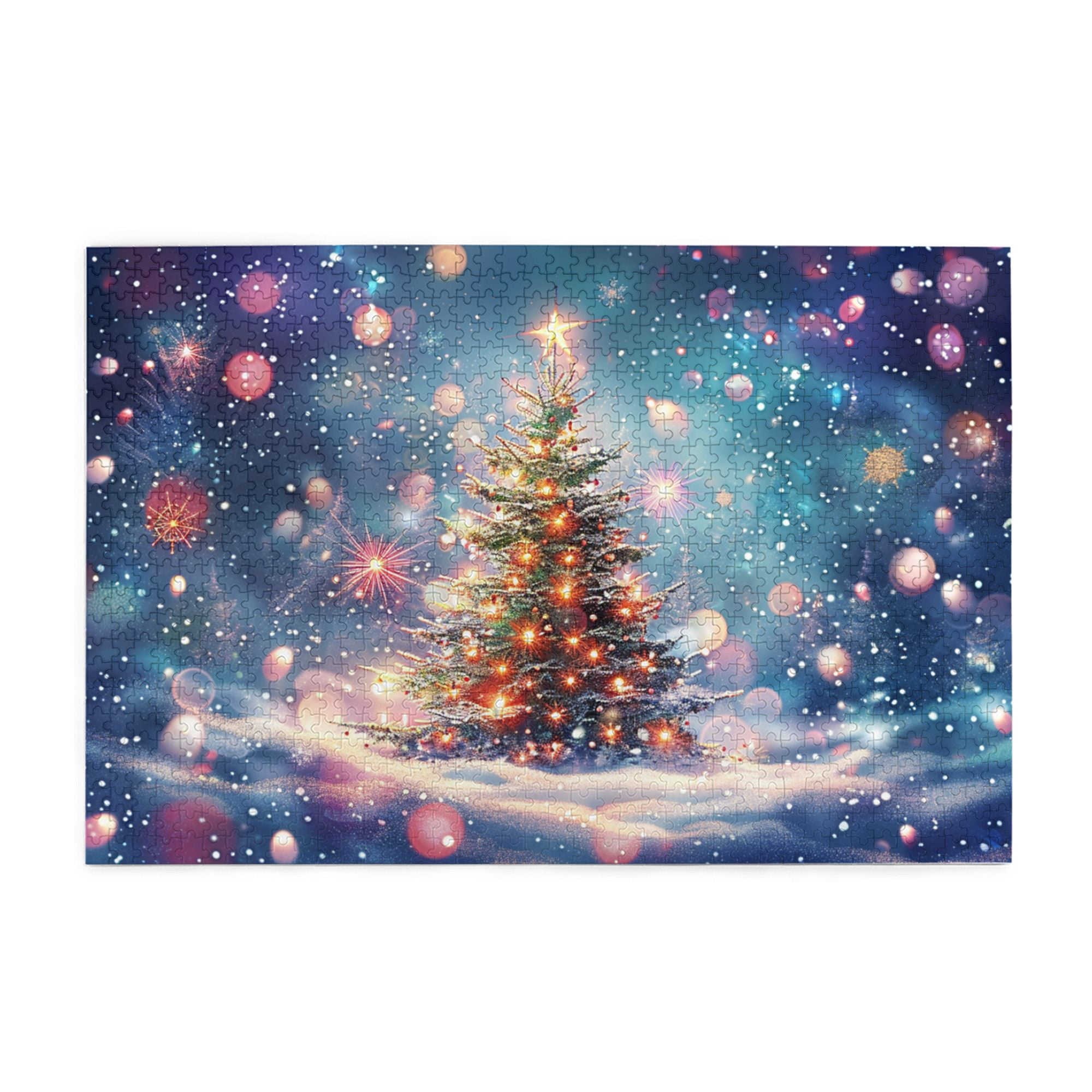 1000 PCS Warm Christmas Tree Jigsaw Wooden Puzzles 1000 Pieces ...