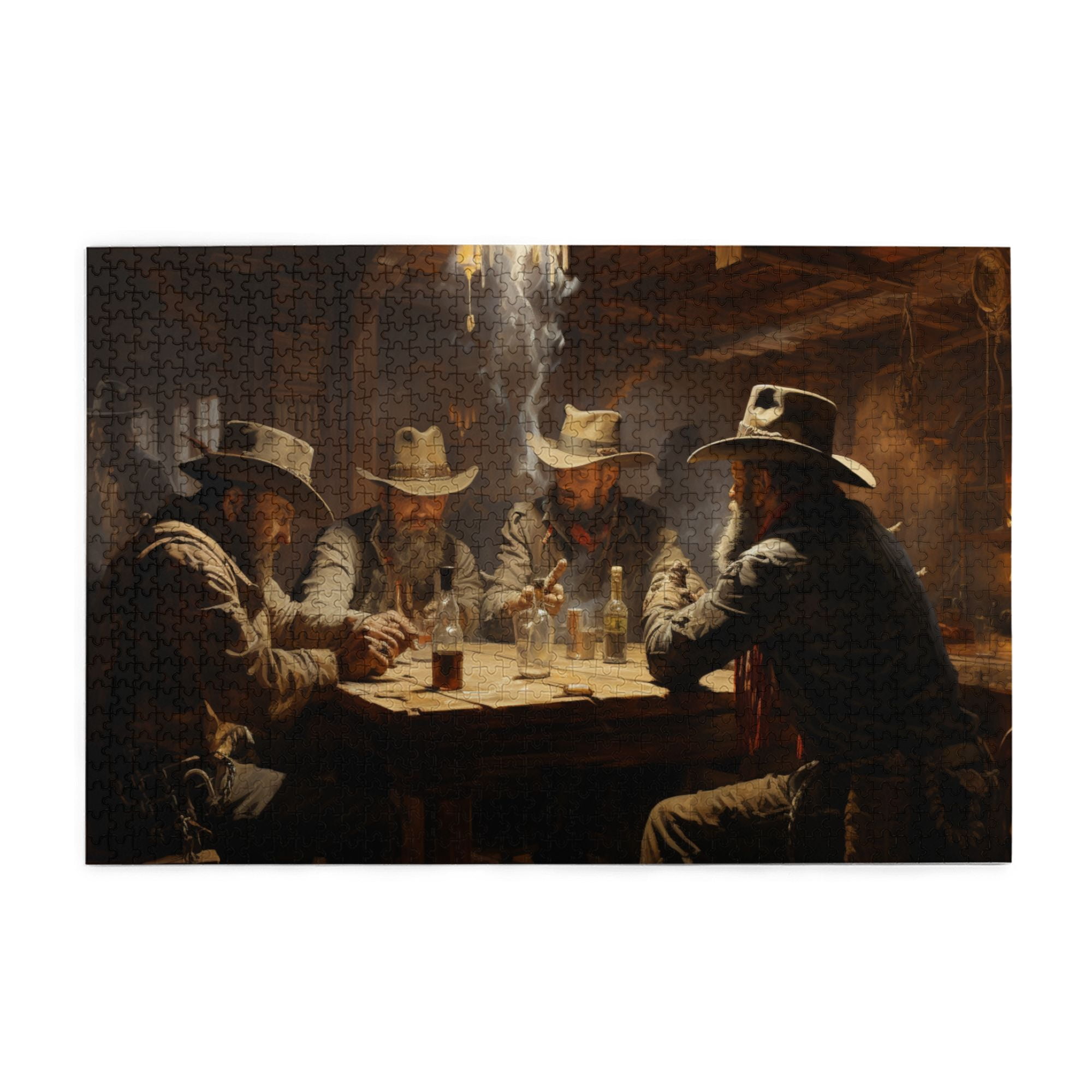 1000 PCS Wild West - Tavern Cowboy 1000 Piece Jigsaw Puzzles ...