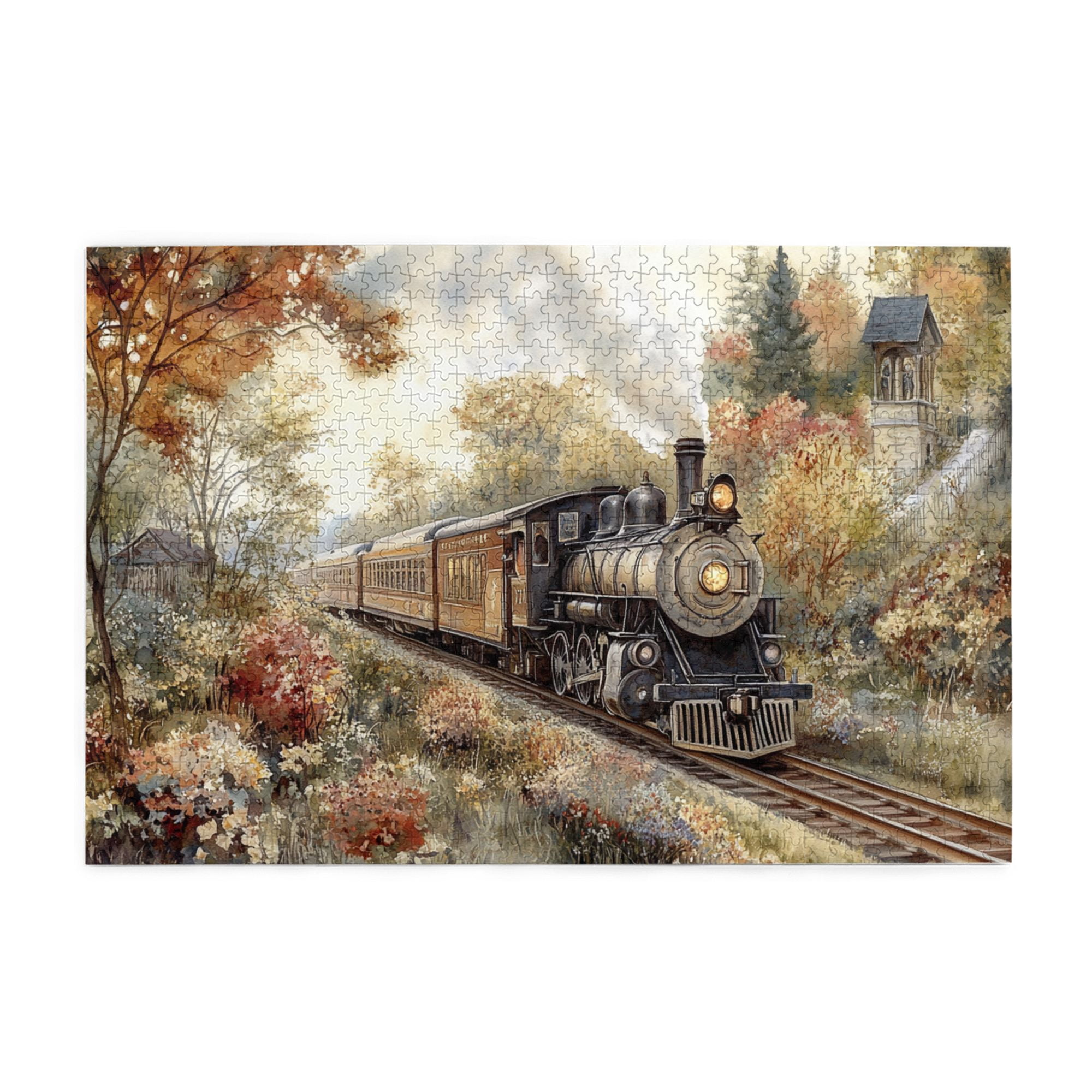 1000 PCS jigsaw puzzles 1000 pieces Classic rural steam train,Unique ...