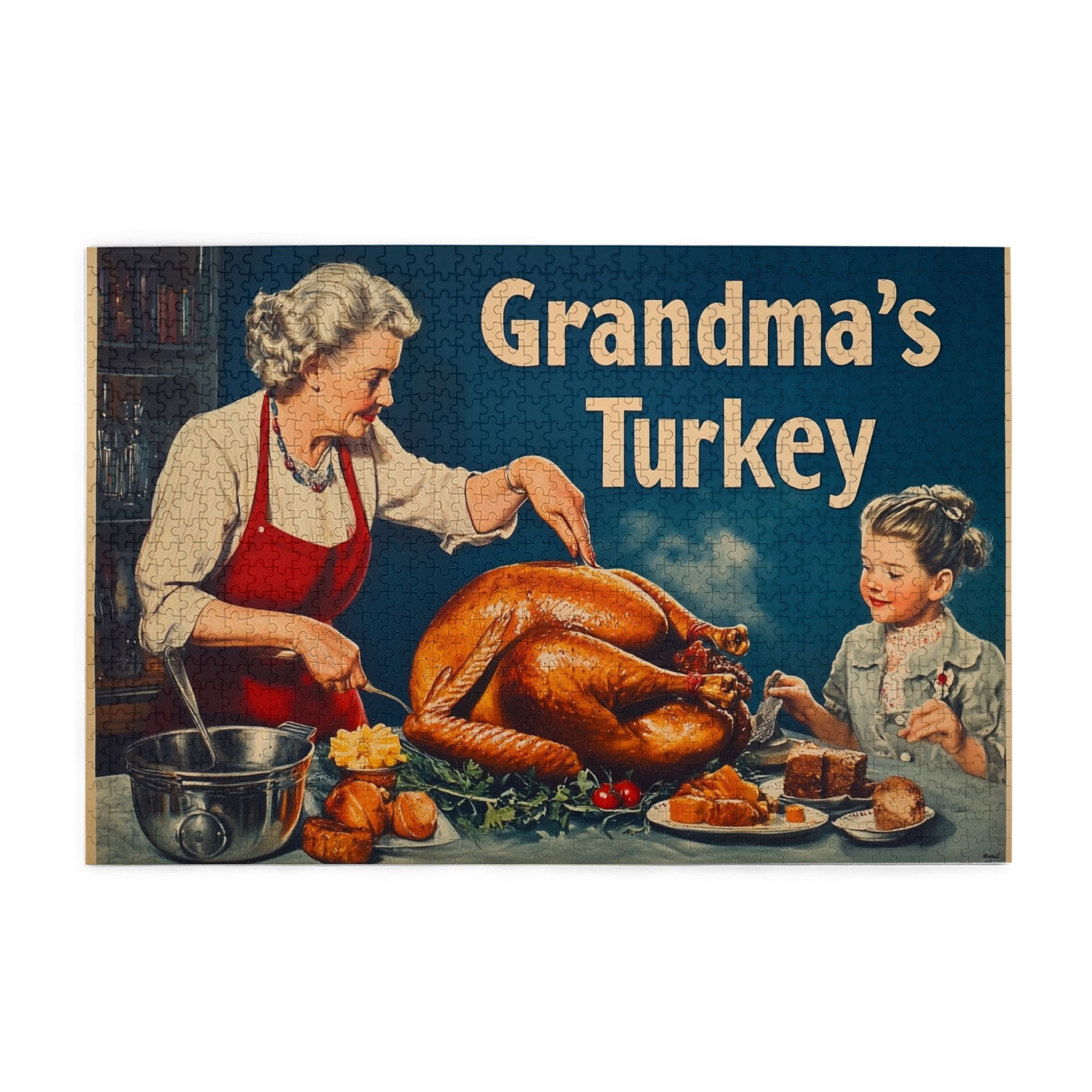 1000 PCS jigsaw puzzles 1000 pieces Grandma's Roast Turkey,Challenging ...