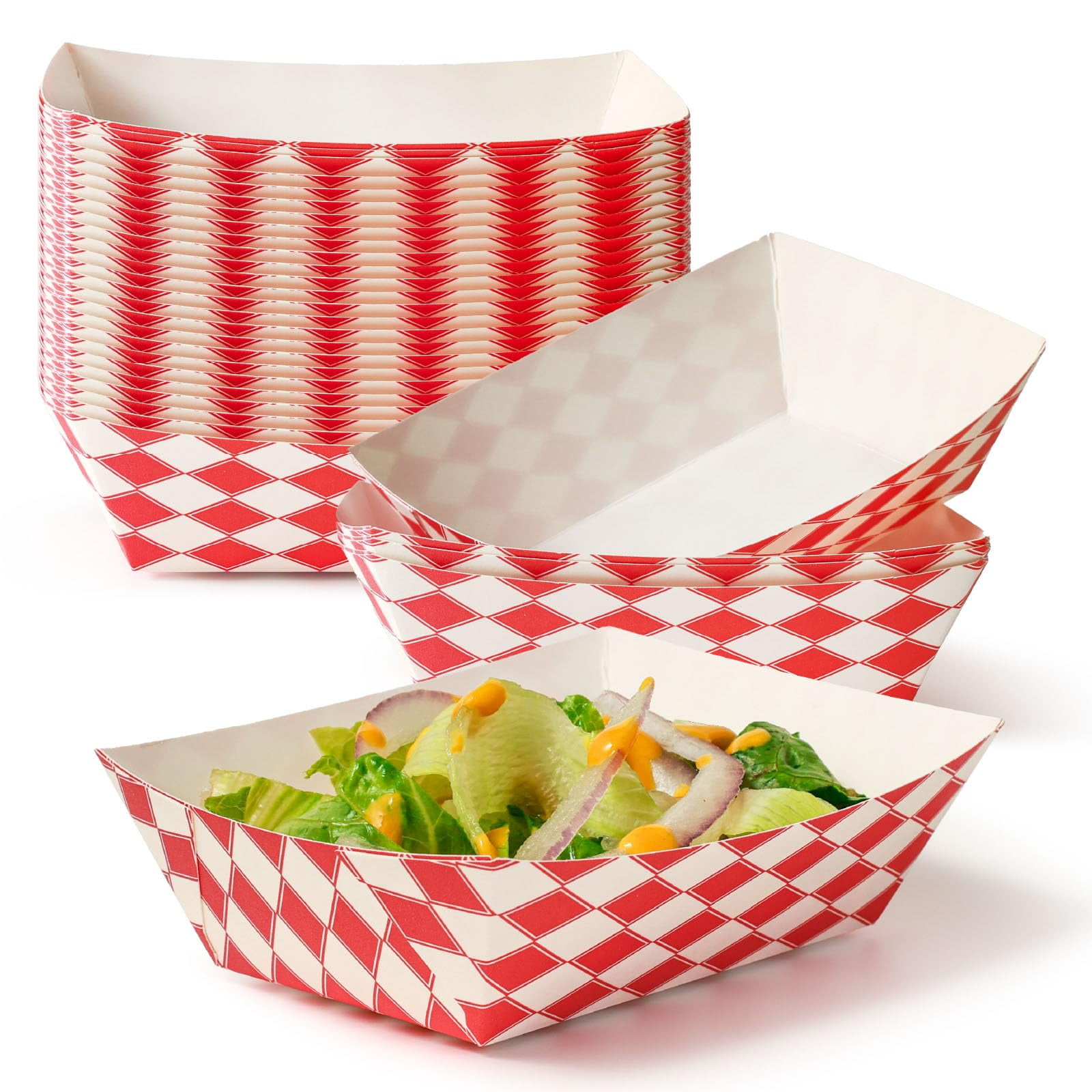 Fit Meal Prep [1000 Pack 0.5 lb Paper Food Boats Heavy Duty Disposable ...