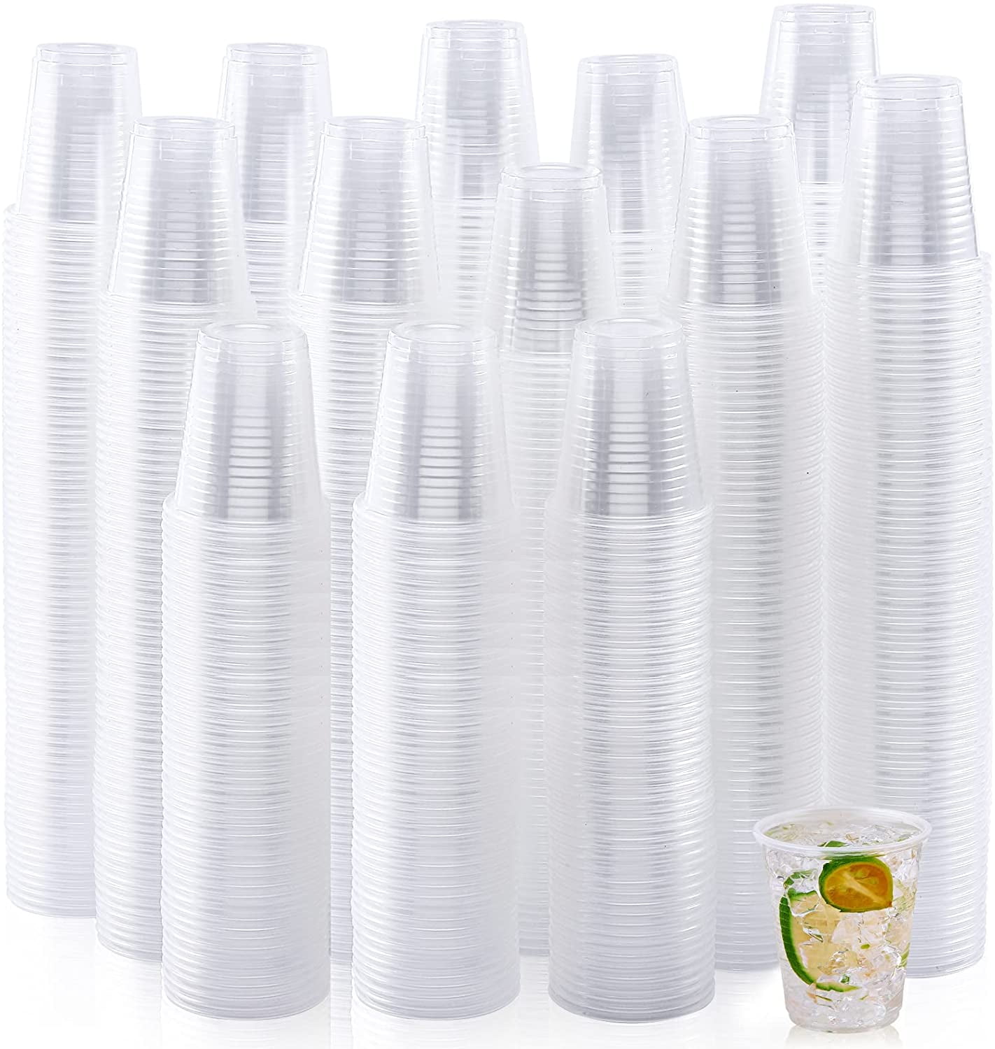 1000 Pack 5oz Clear Plastic Cups,Small Disposable Party Cups, Plastic ...